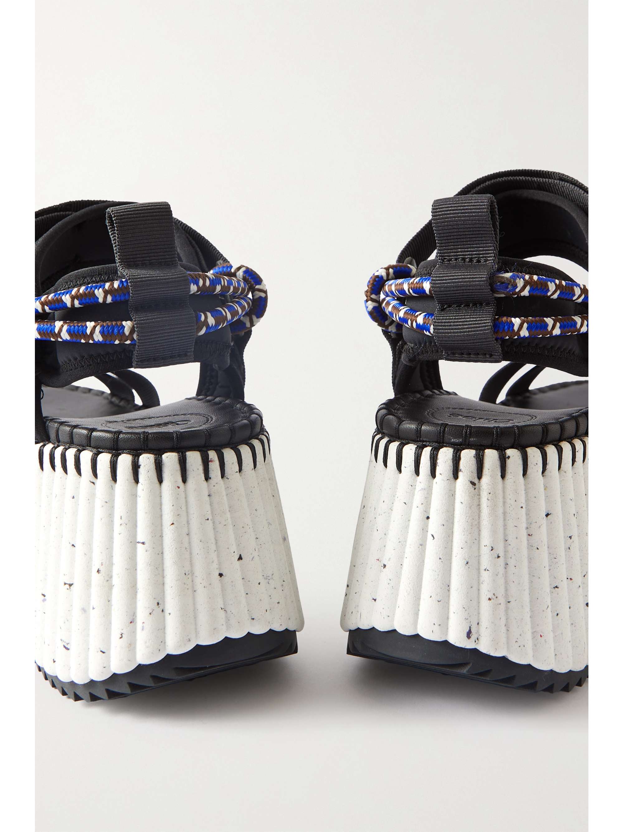 CHLOÉ + NET SUSTAIN Nama webbing platform sandals | NET-A-PORTER