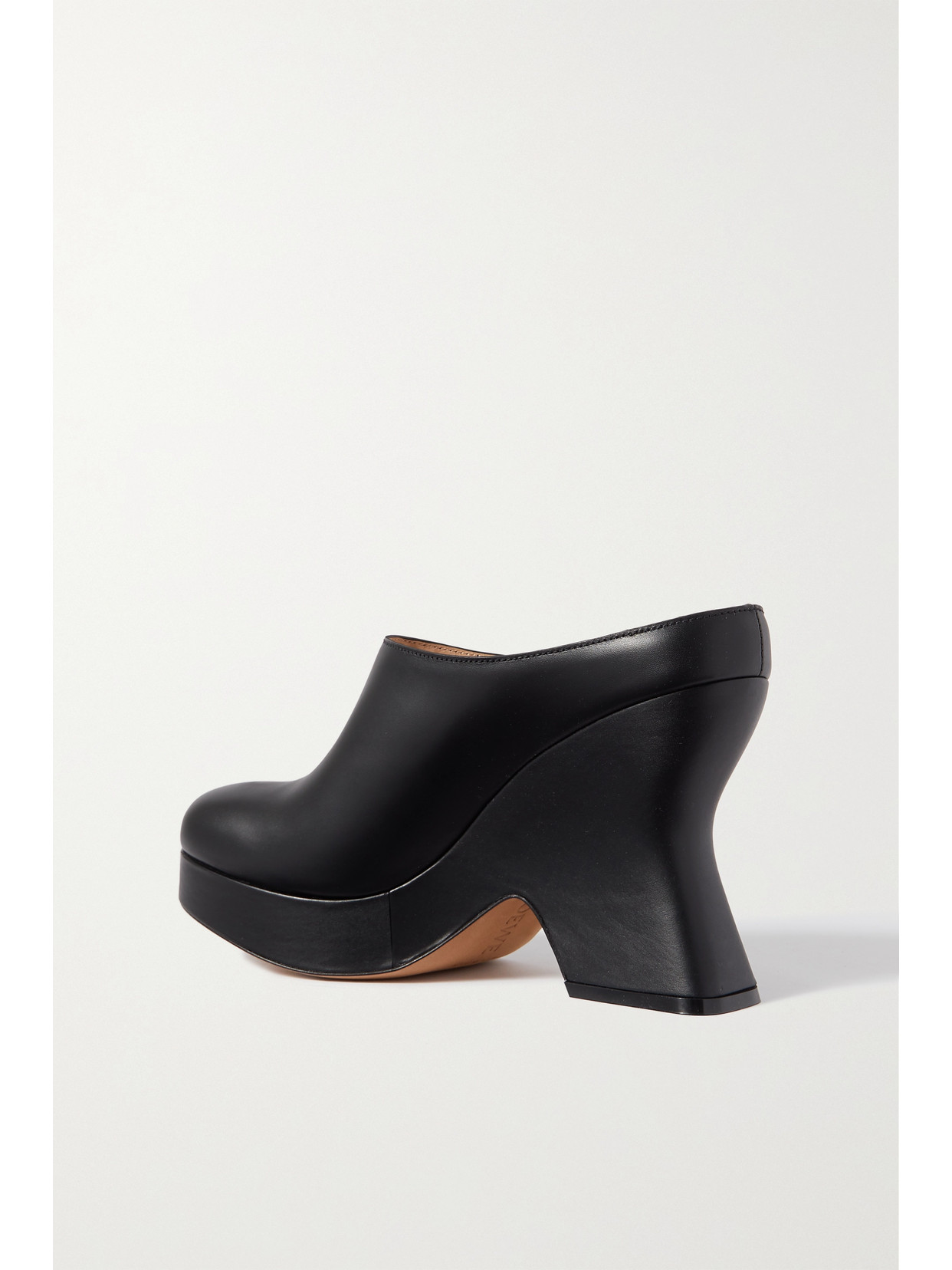 Loewe Terra 100 Leather Platform Clogs In Black | ModeSens