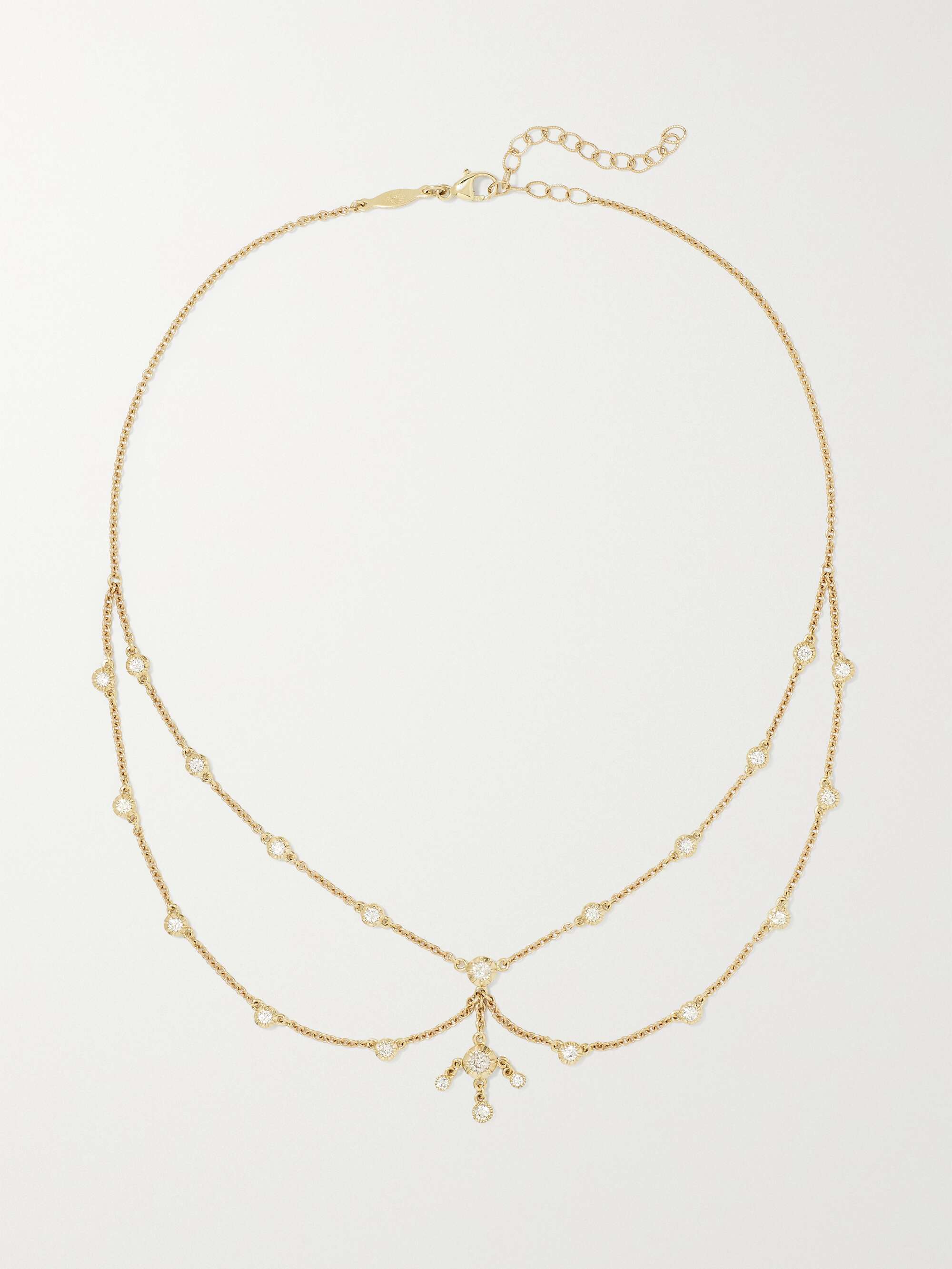 JACQUIE AICHE Selena 14-karat gold diamond necklace | NET-A-PORTER