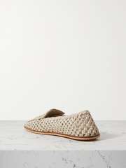 ST. AGNI + NET SUSTAIN macramé leather loafers | NET-A-PORTER
