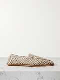 ST. AGNI + NET SUSTAIN macramé leather loafers | NET-A-PORTER