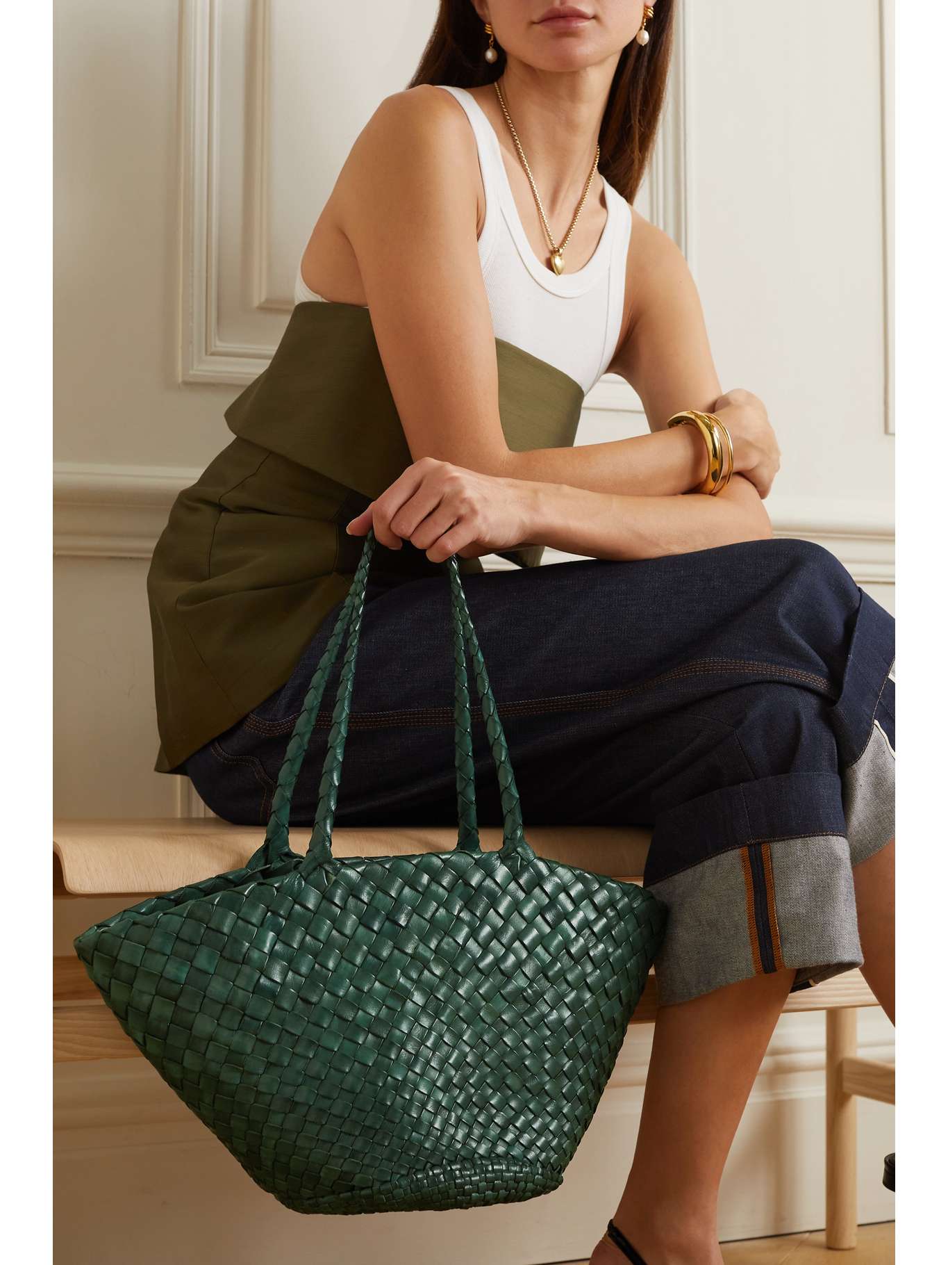 DRAGON DIFFUSION Egola woven leather tote | NET-A-PORTER