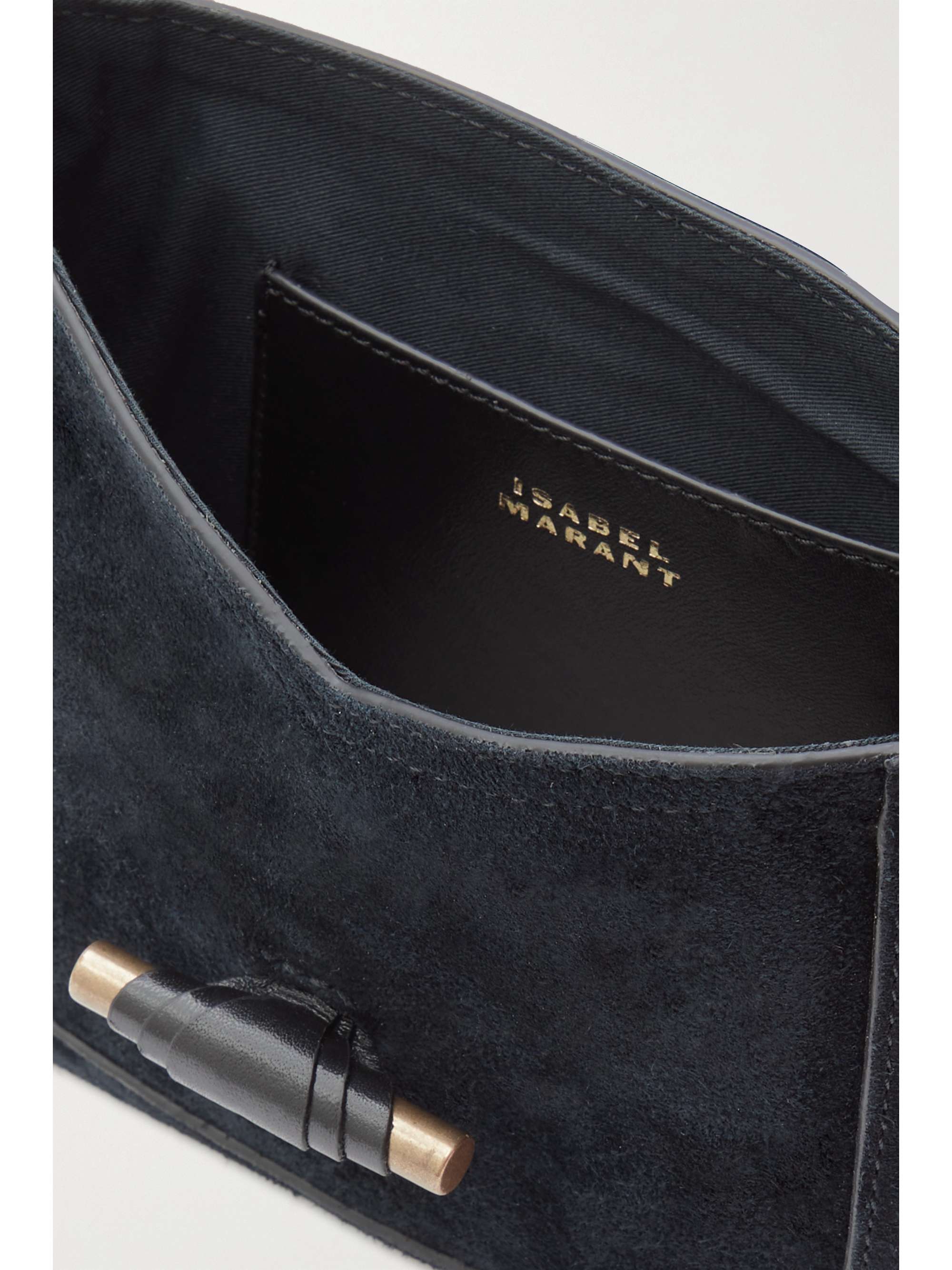 ISABEL MARANT Vigo leather-trimmed suede shoulder bag | NET-A-PORTER