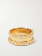 VILTIER Rayon Trio 18-karat gold diamond ring | NET-A-PORTER