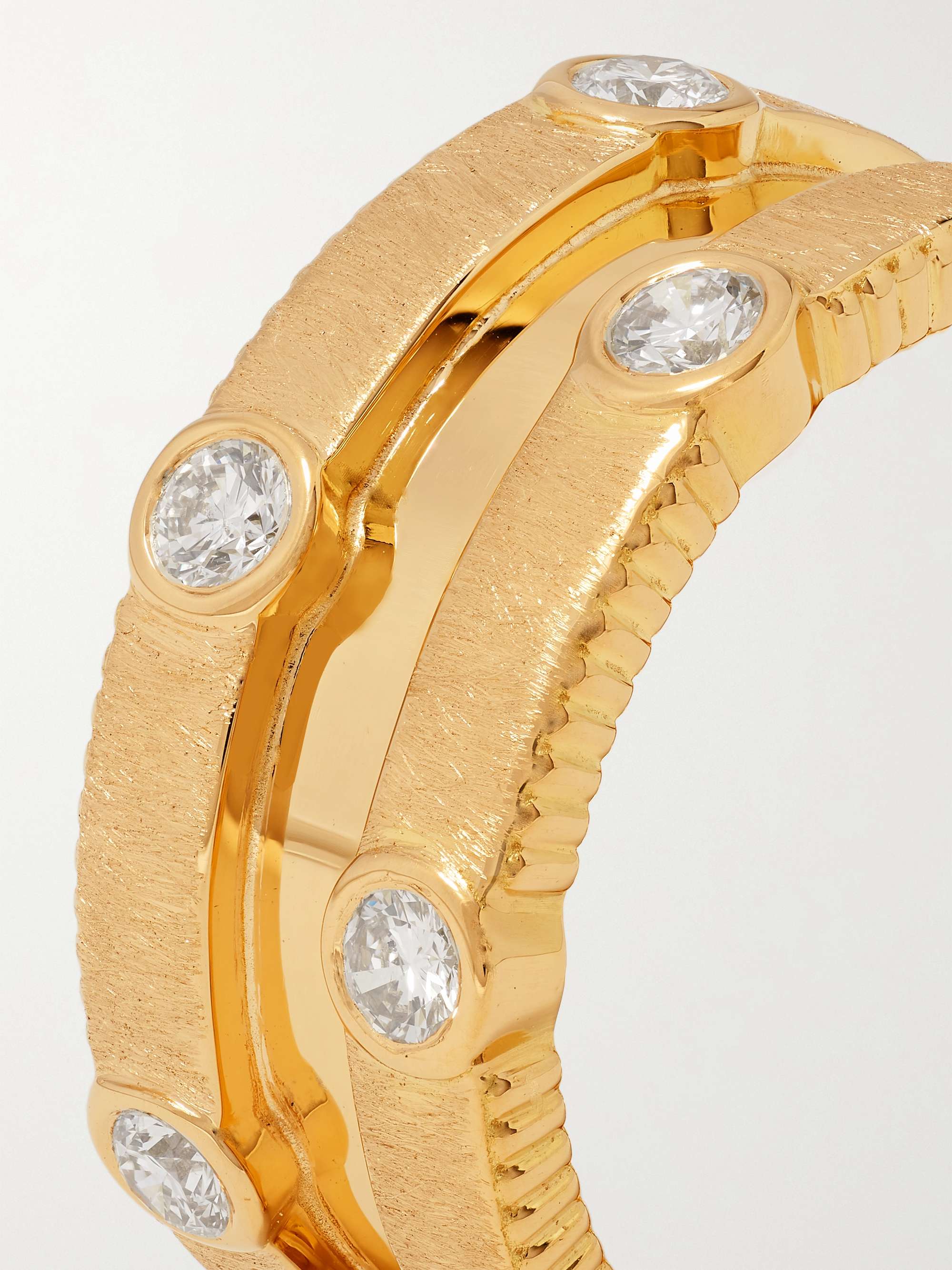 VILTIER Rayon Trio 18-karat gold diamond ring | NET-A-PORTER