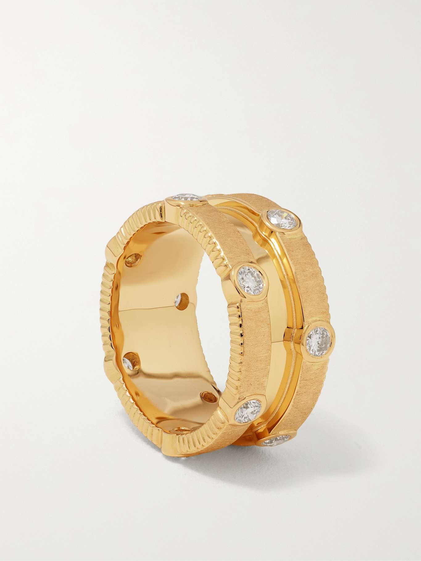 VILTIER Rayon Trio 18-karat gold diamond ring | NET-A-PORTER