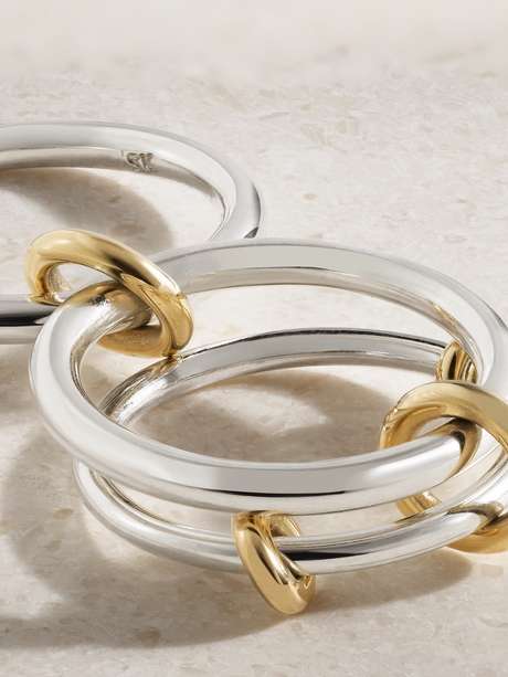SPINELLI KILCOLLIN Raneth set of three sterling silver and 18-karat ...