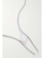 MIZUKI Margo 18-karat white gold, pearl and diamond necklace | NET-A ...