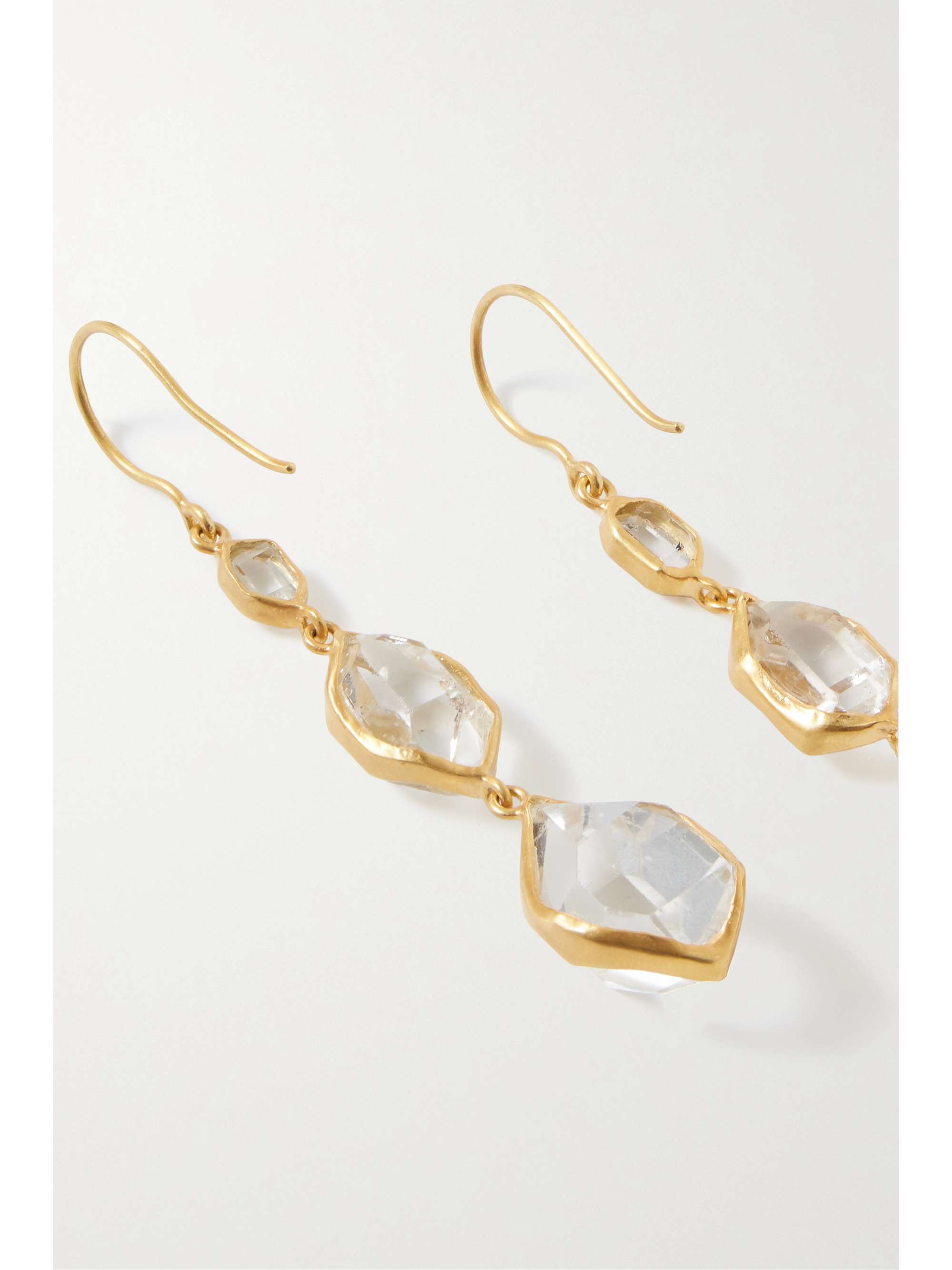 PIPPA SMALL 18-karat gold Herkimer diamond earrings | NET-A-PORTER