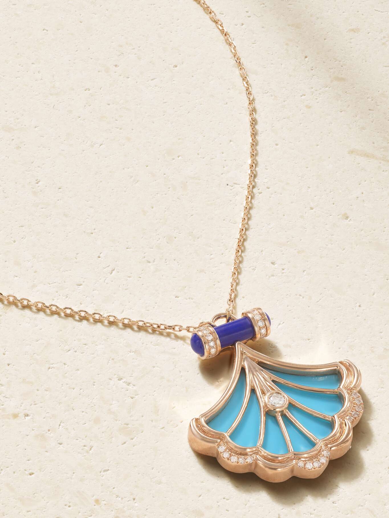 L'ATELIER NAWBAR Amulets of Light 18-karat, multi-stone necklace | NET-A-PORTER