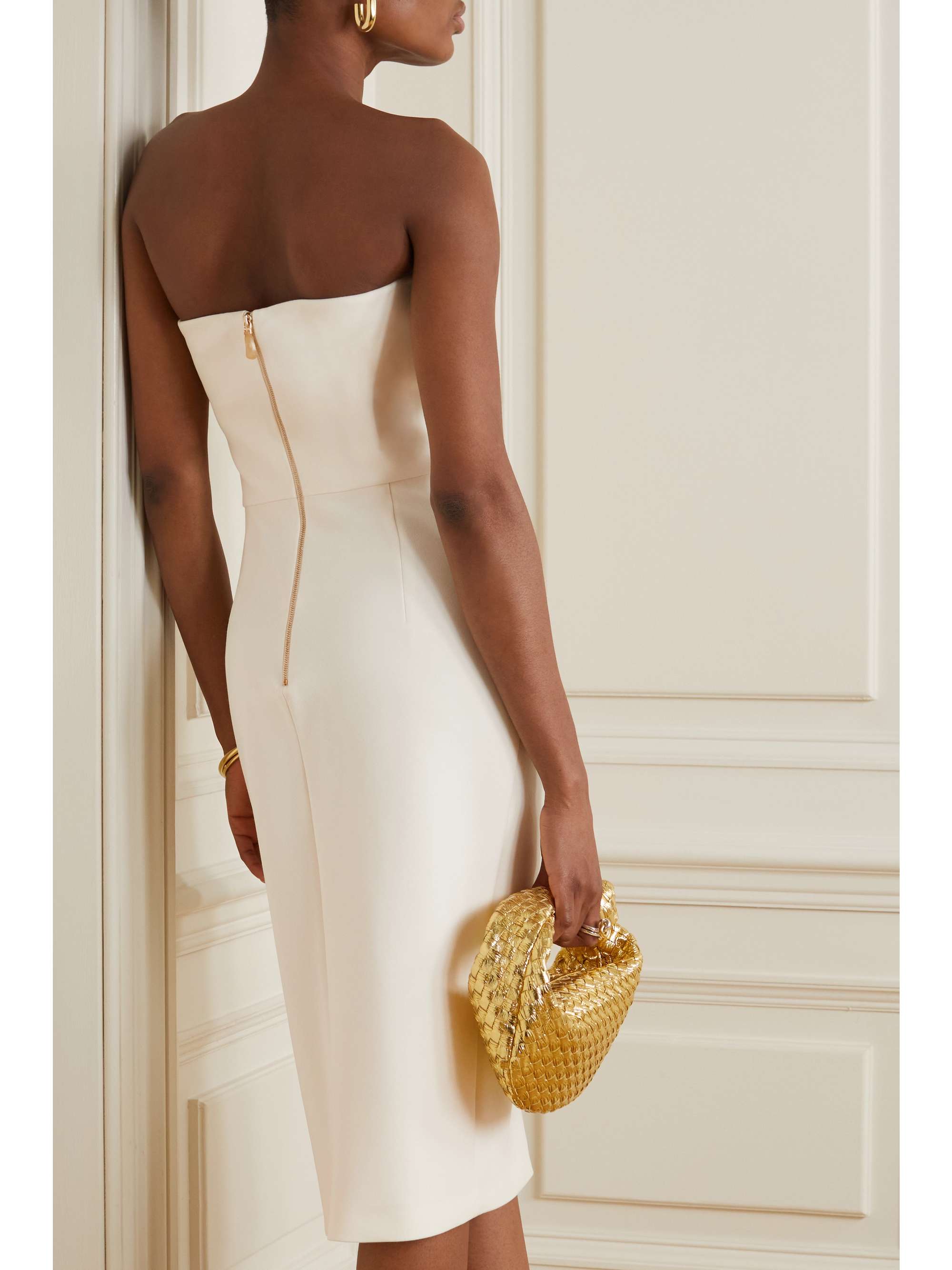 MAX MARA Bernard strapless stretch-crepe midi dress | NET-A-PORTER