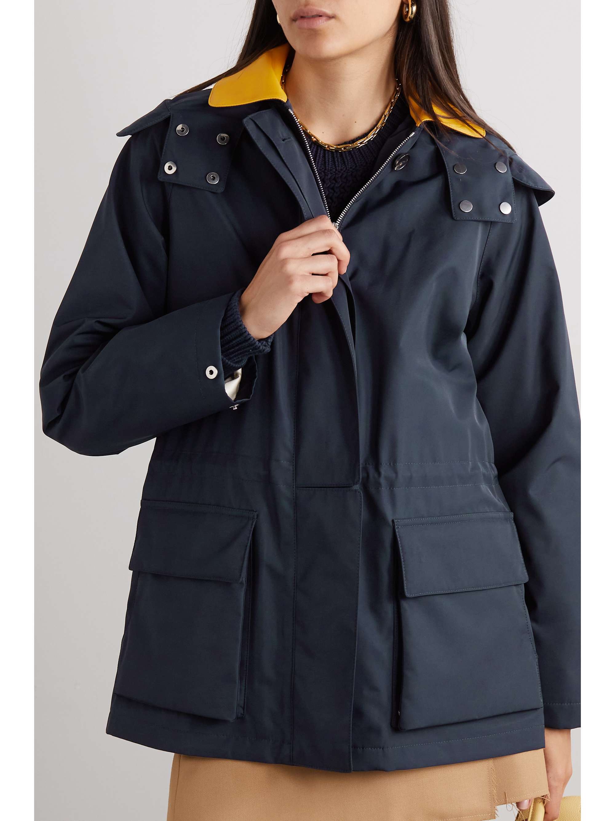 Navy Horsey hooded shell jacket | LORO PIANA | NET-A-PORTER