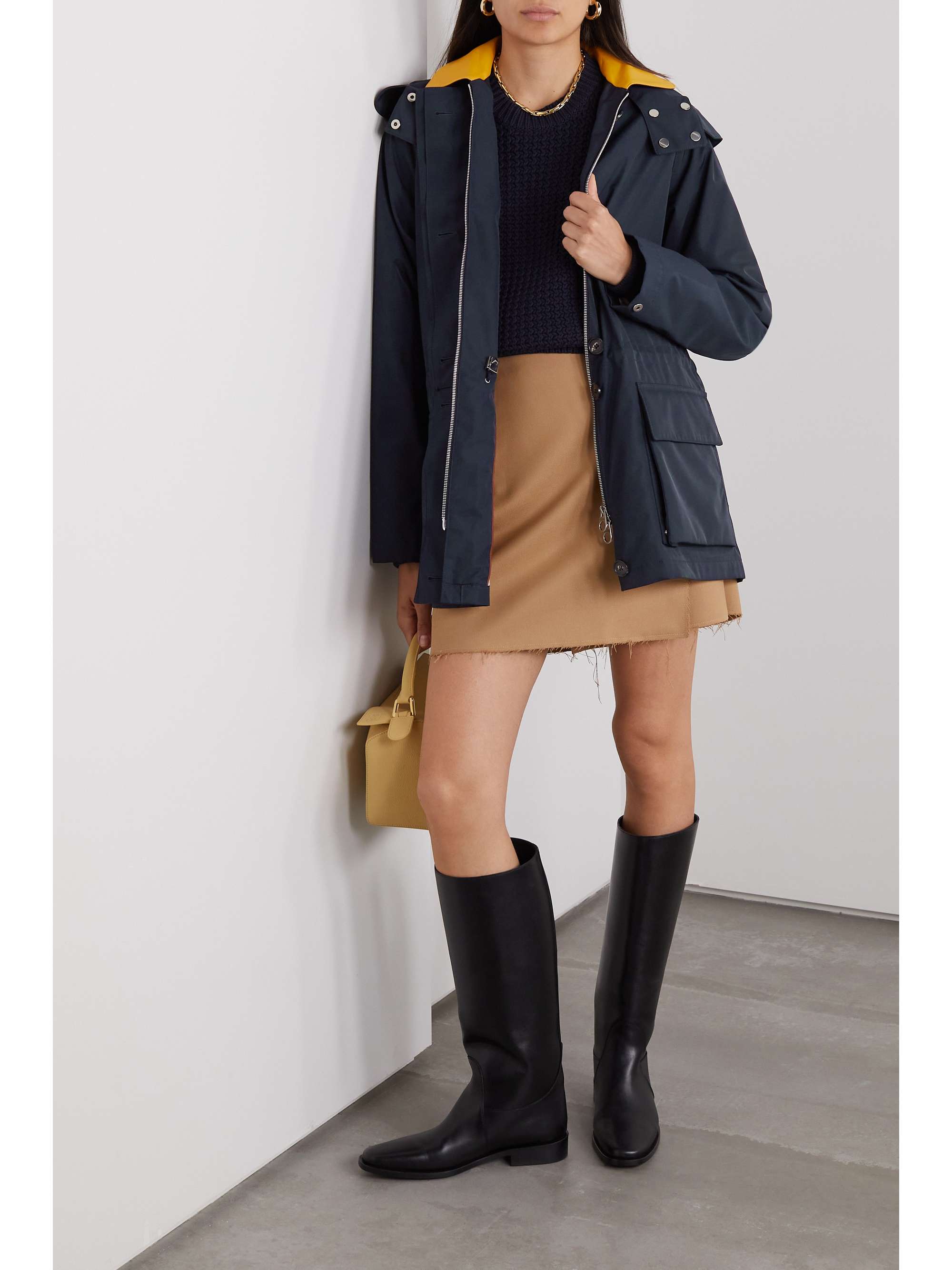 Navy Horsey hooded shell jacket | LORO PIANA | NET-A-PORTER