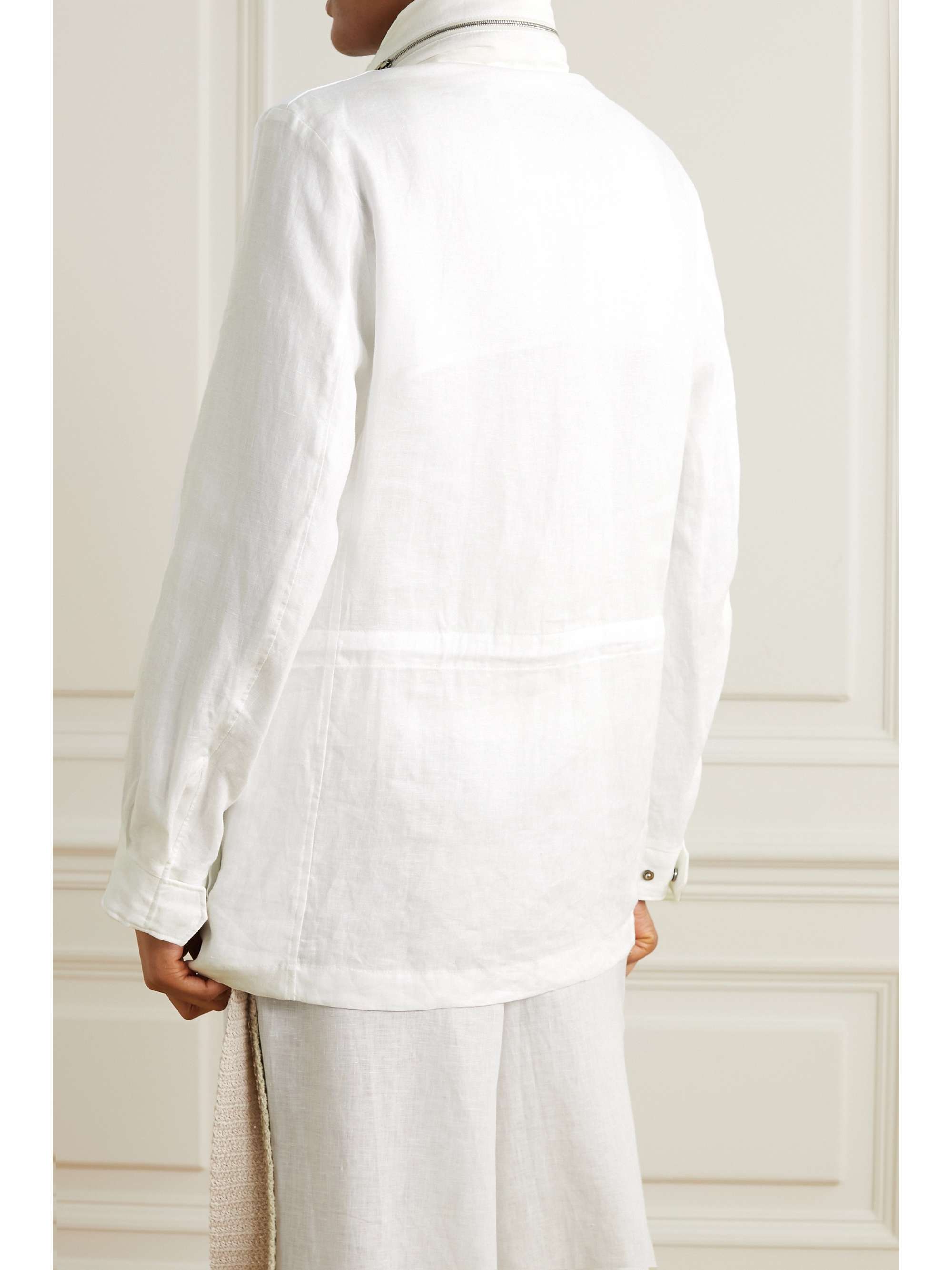 LORO PIANA Hooded linen jacket | NET-A-PORTER