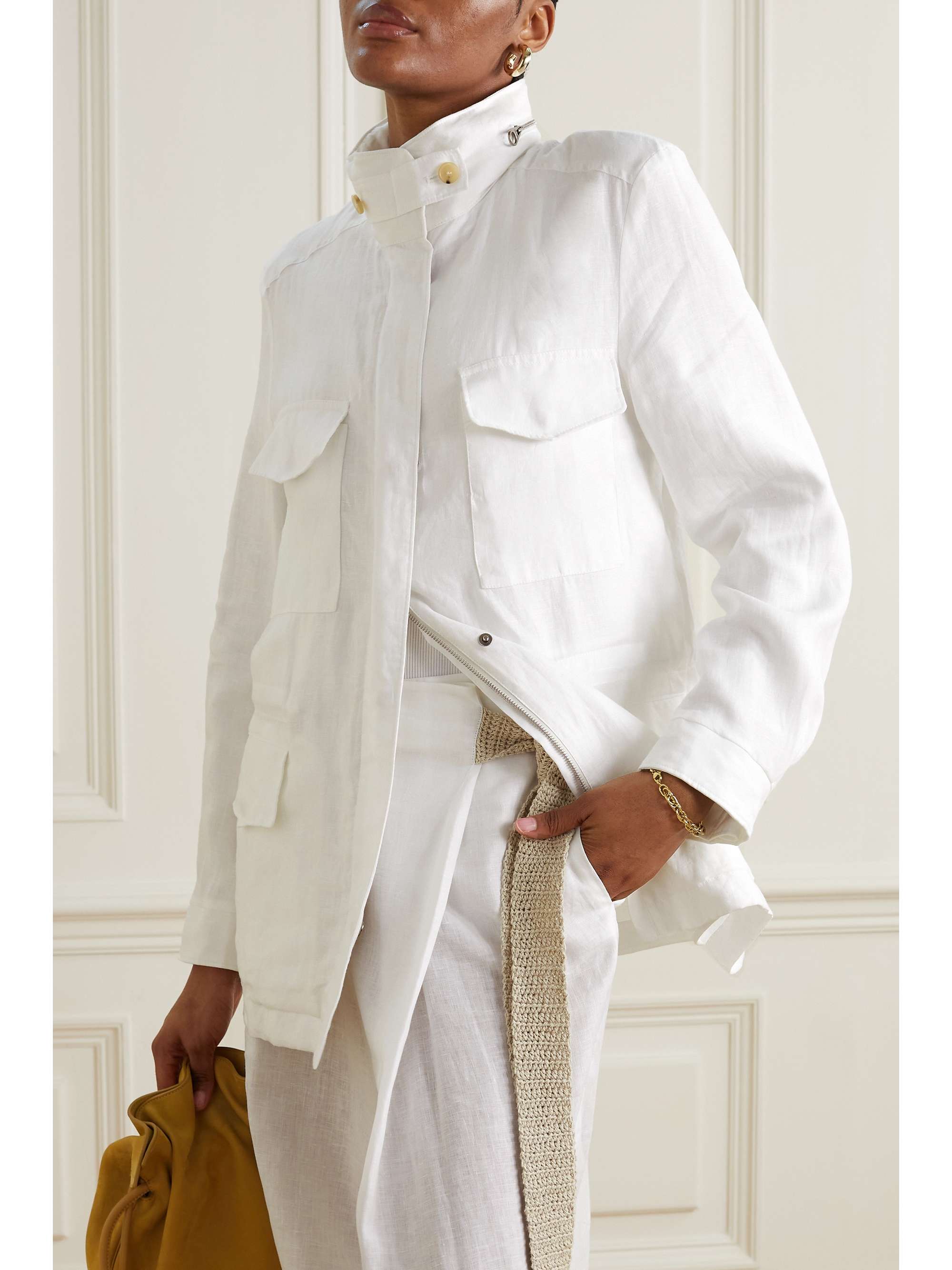 LORO PIANA Hooded linen jacket | NET-A-PORTER