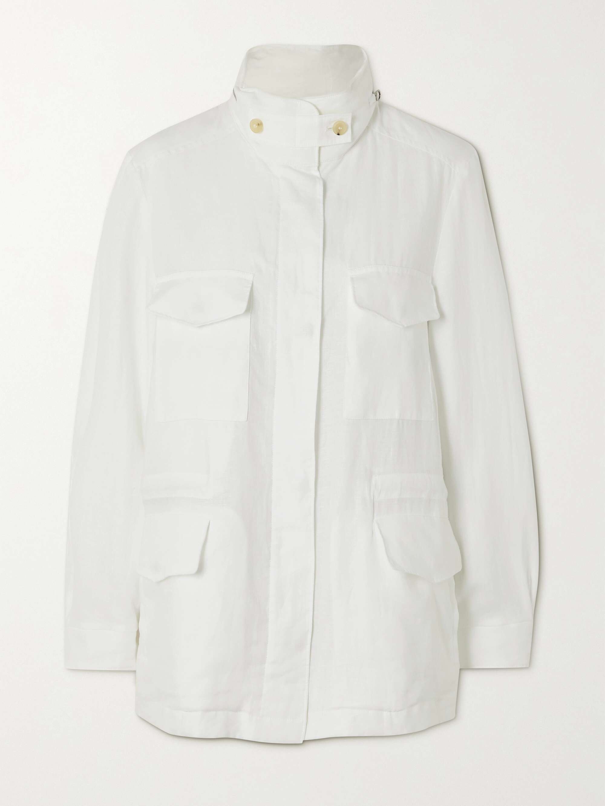 LORO PIANA Hooded linen jacket | NET-A-PORTER