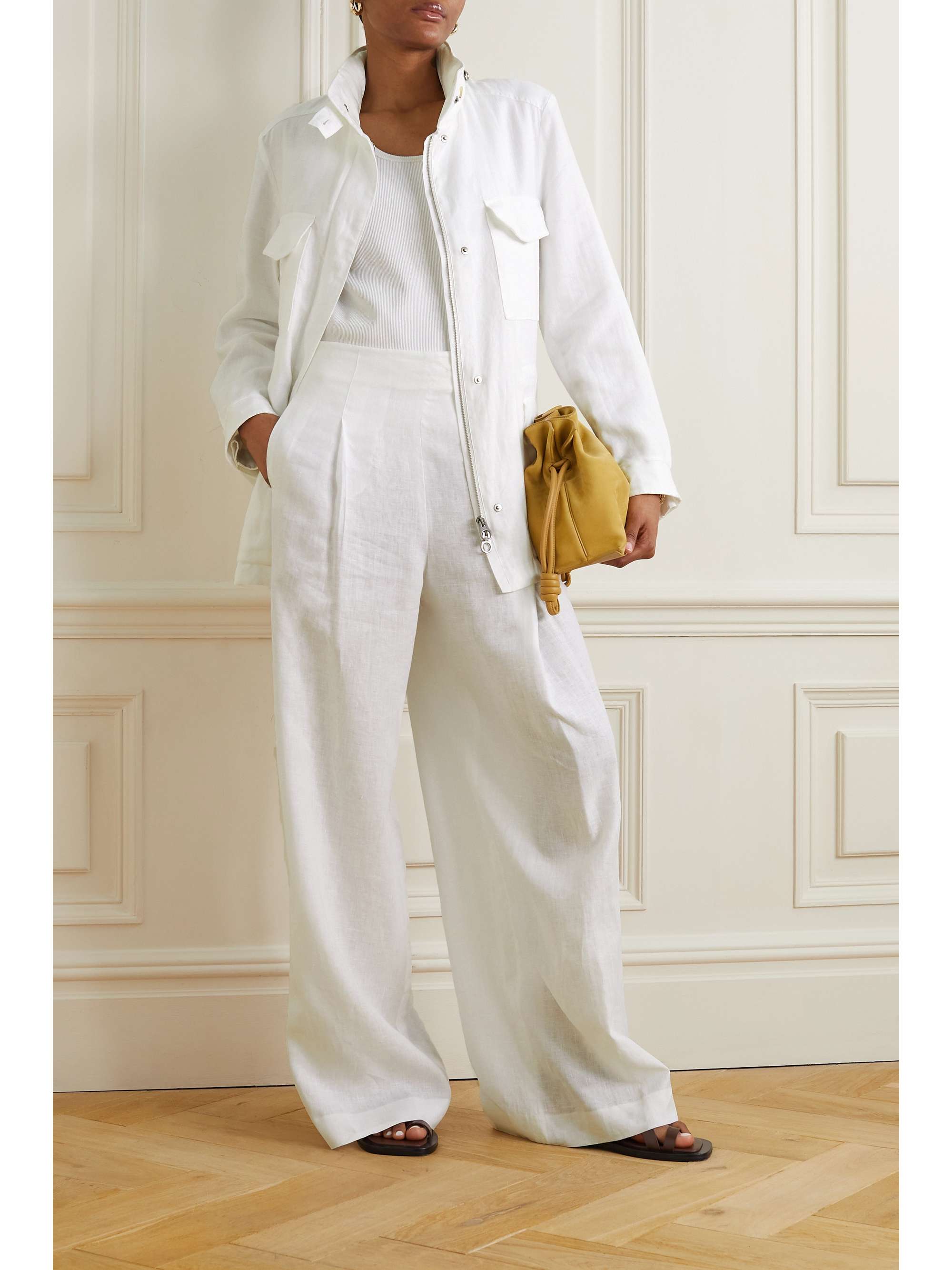 LORO PIANA Hooded linen jacket | NET-A-PORTER