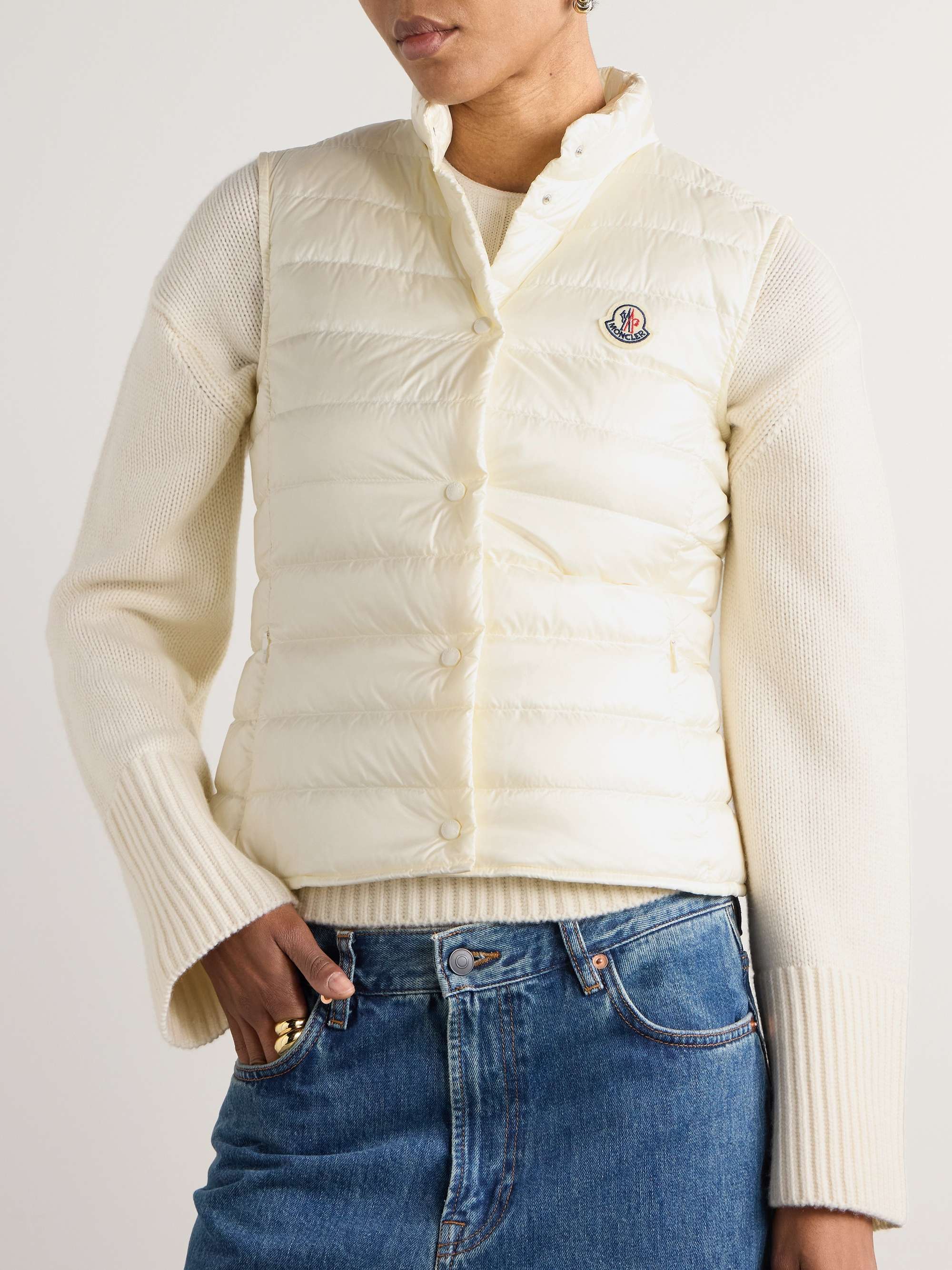MONCLER Liane quilted shell down vest | NET-A-PORTER