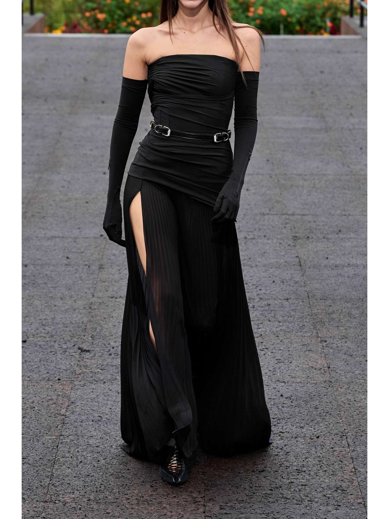 GIVENCHY Strapless gathered stretch-silk and pleated shell gown | NET-A ...