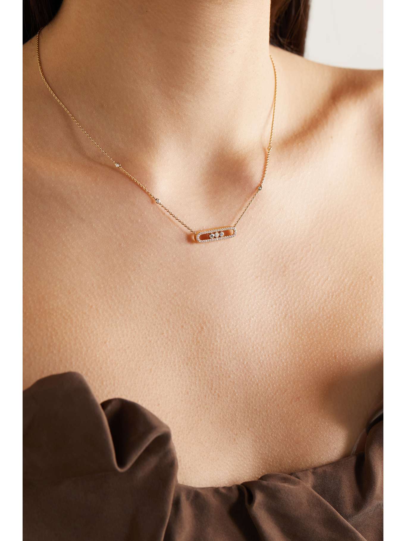 MESSIKA Baby Move 18-karat gold diamond necklace | NET-A-PORTER