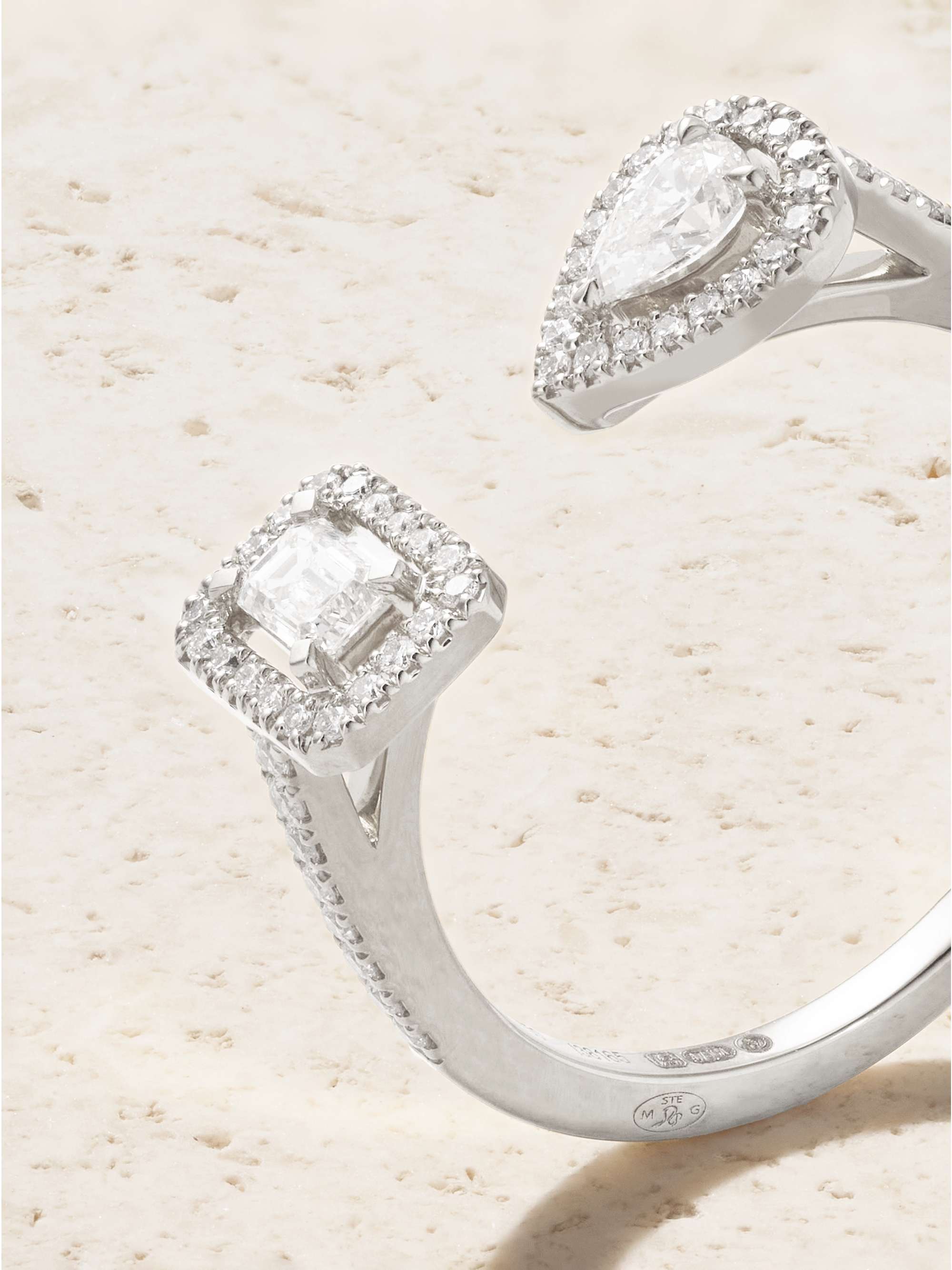 MESSIKA My Twin Toi & Moi 18-karat white gold diamond ring | NET-A-PORTER