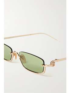 GUCCI EYEWEAR GG square-frame gold-tone sunglasses | NET-A-PORTER