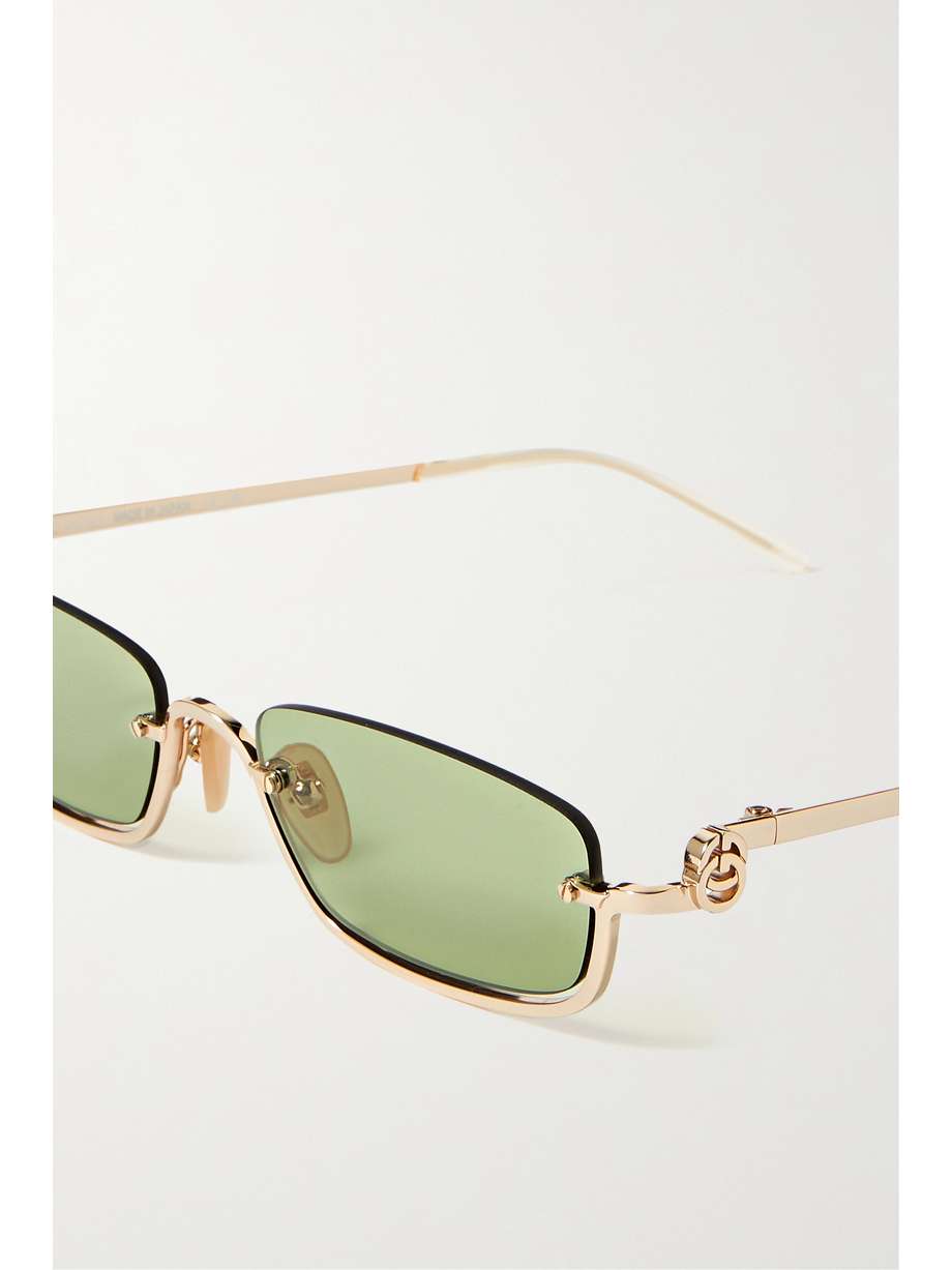 GUCCI EYEWEAR GG square-frame gold-tone sunglasses | NET-A-PORTER
