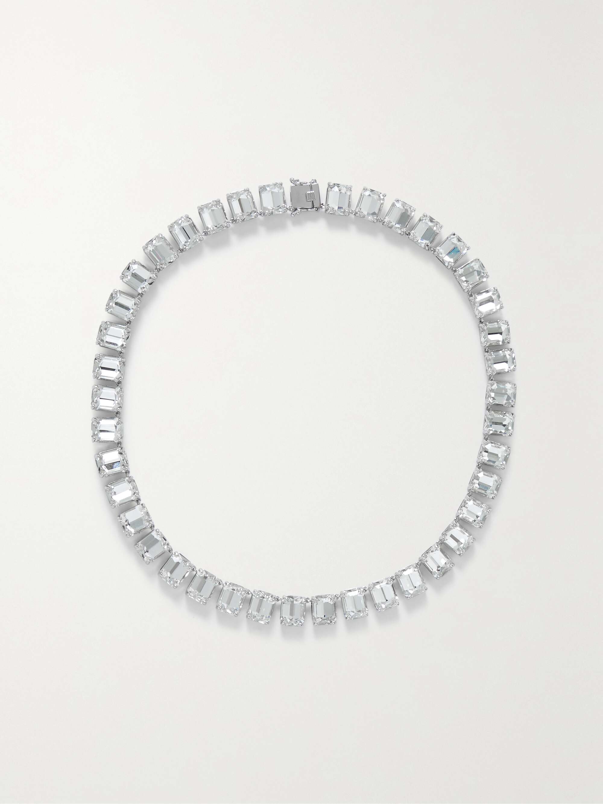MARTHA CALVO Anna silver-tone crystal necklace | NET-A-PORTER