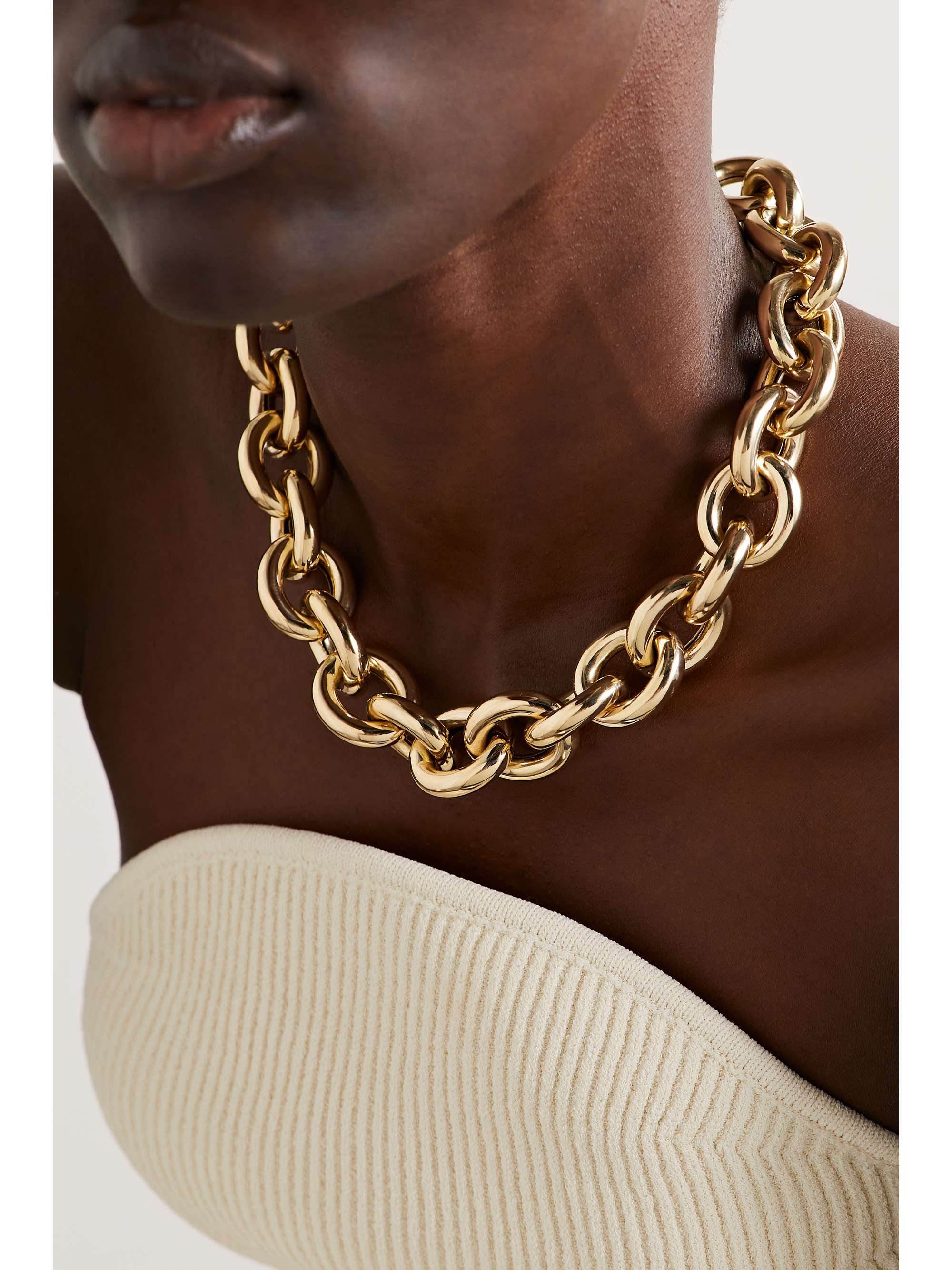 Large link gold chain necklace store