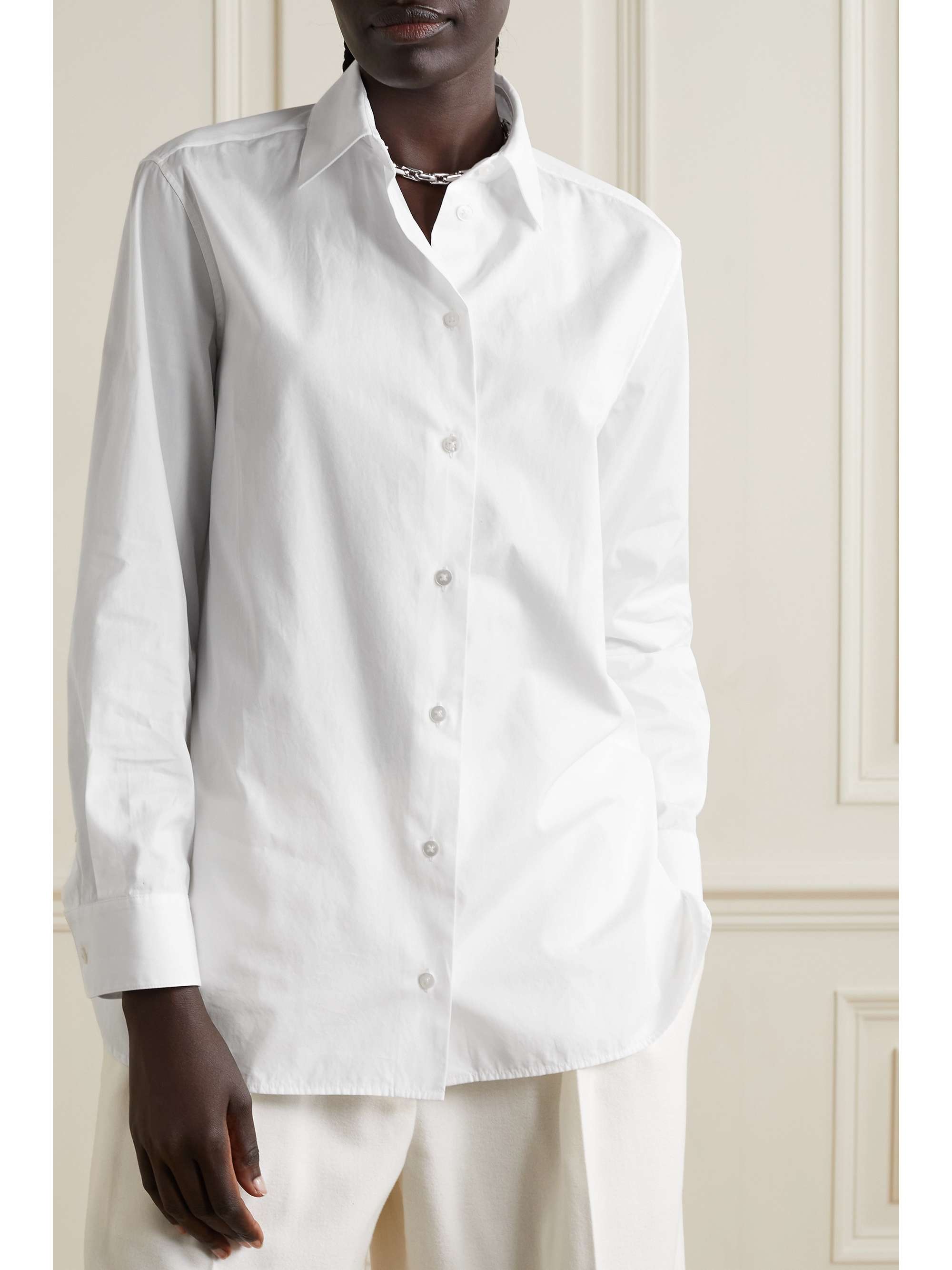 THE ROW Essentials Sisilia cotton-poplin shirt | NET-A-PORTER