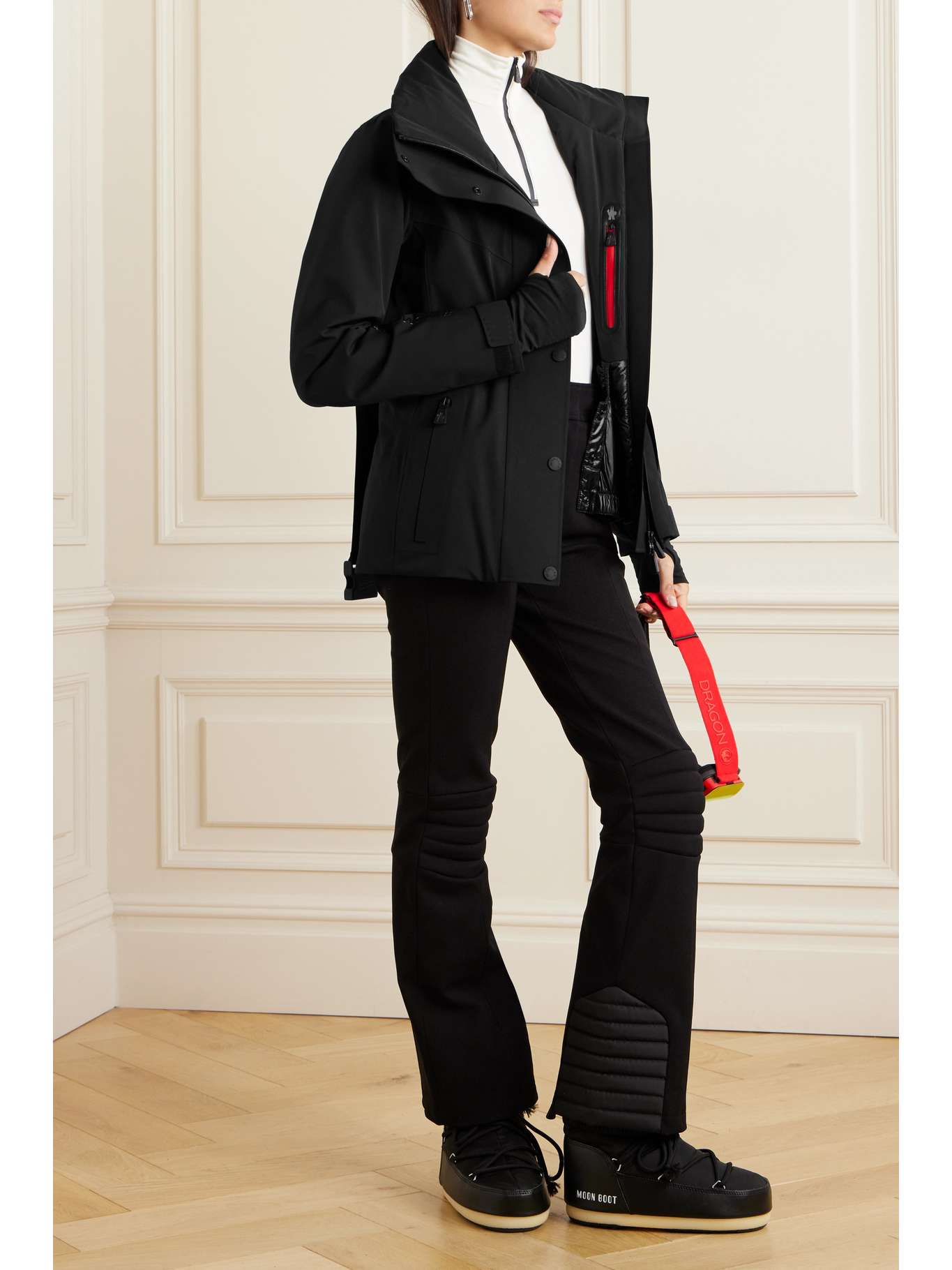 MONCLER GRENOBLE Hainet belted stretch-twill ski jacket | NET-A-PORTER