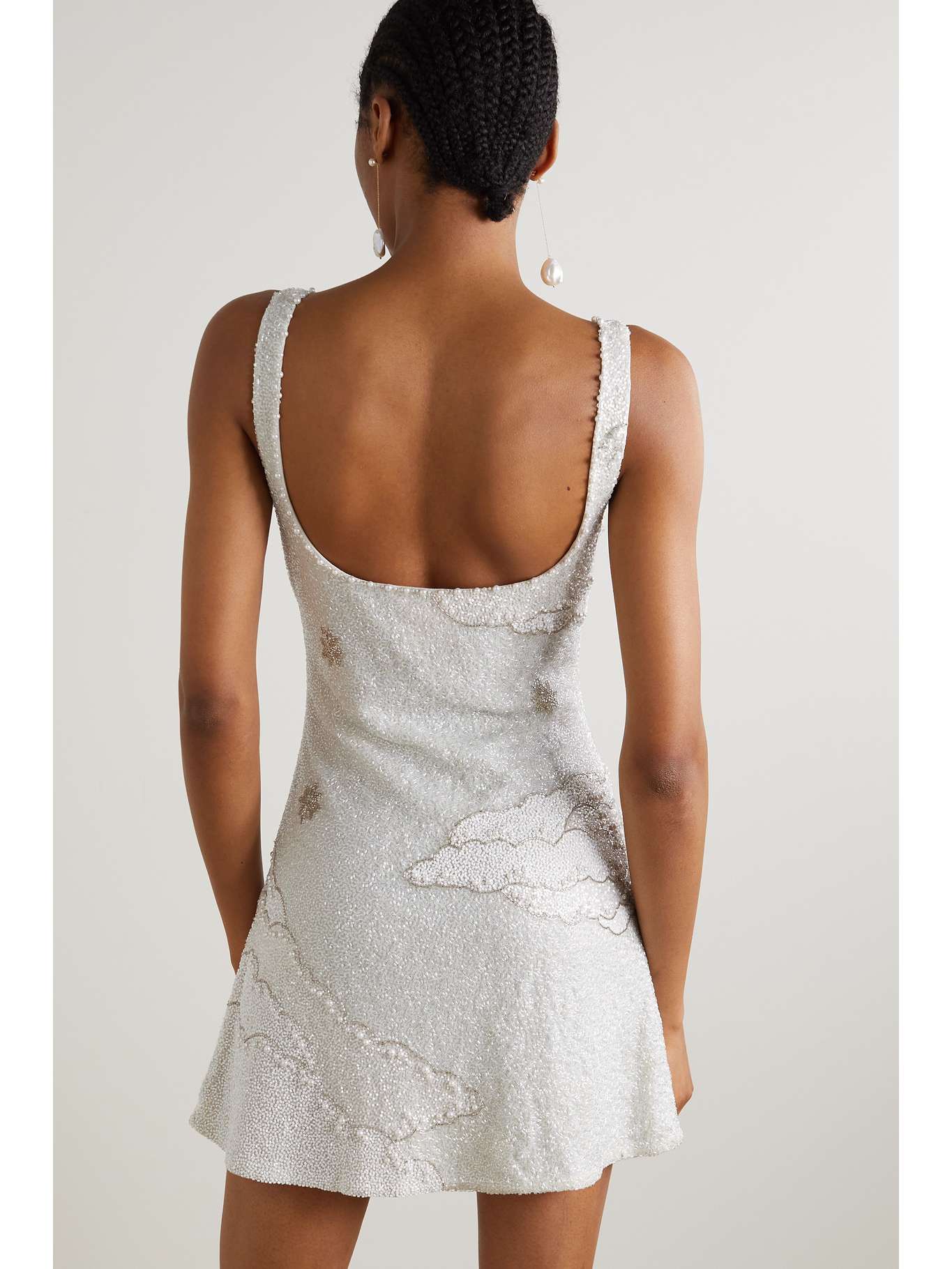 CLIO PEPPIATT Lucina embellished stretch-mesh mini dress | NET-A-PORTER