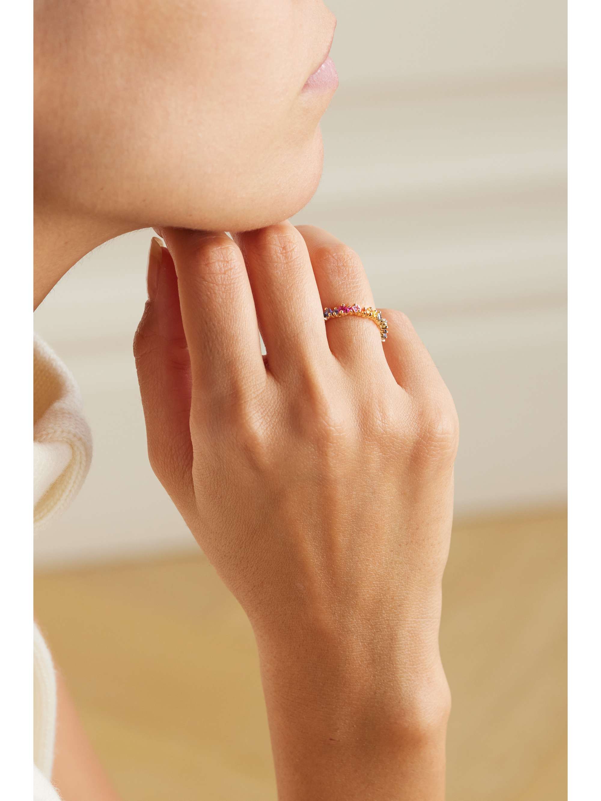 SUZANNE KALAN Eternity 18-karat gold sapphire ring | NET-A-PORTER