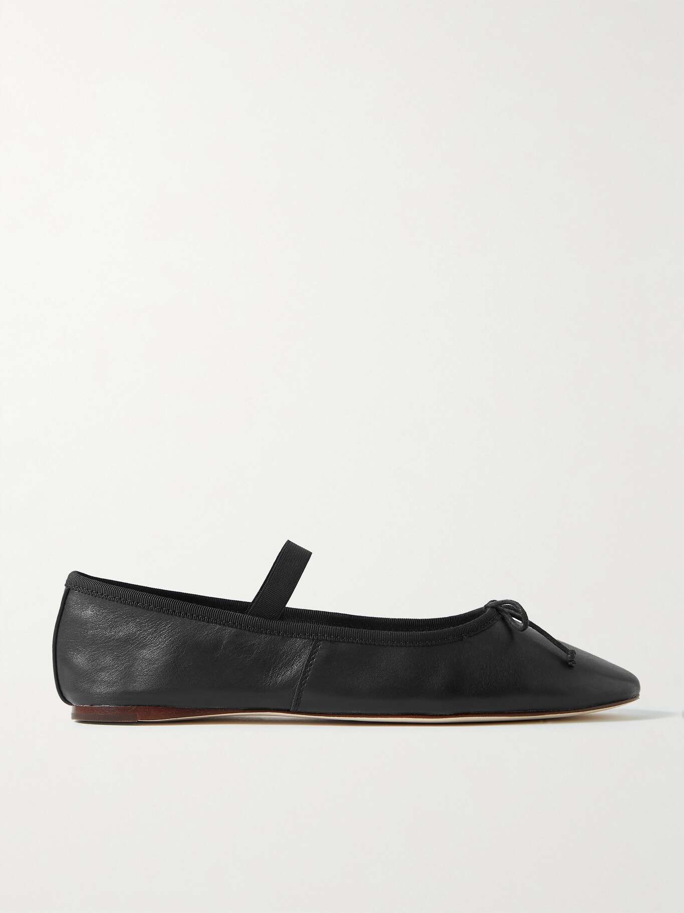 LOEFFLER RANDALL Leonie bow-embellished leather flats | NET-A-PORTER