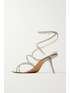 CULT GAIA Isa crystal-embellished faux leather sandals | NET-A-PORTER