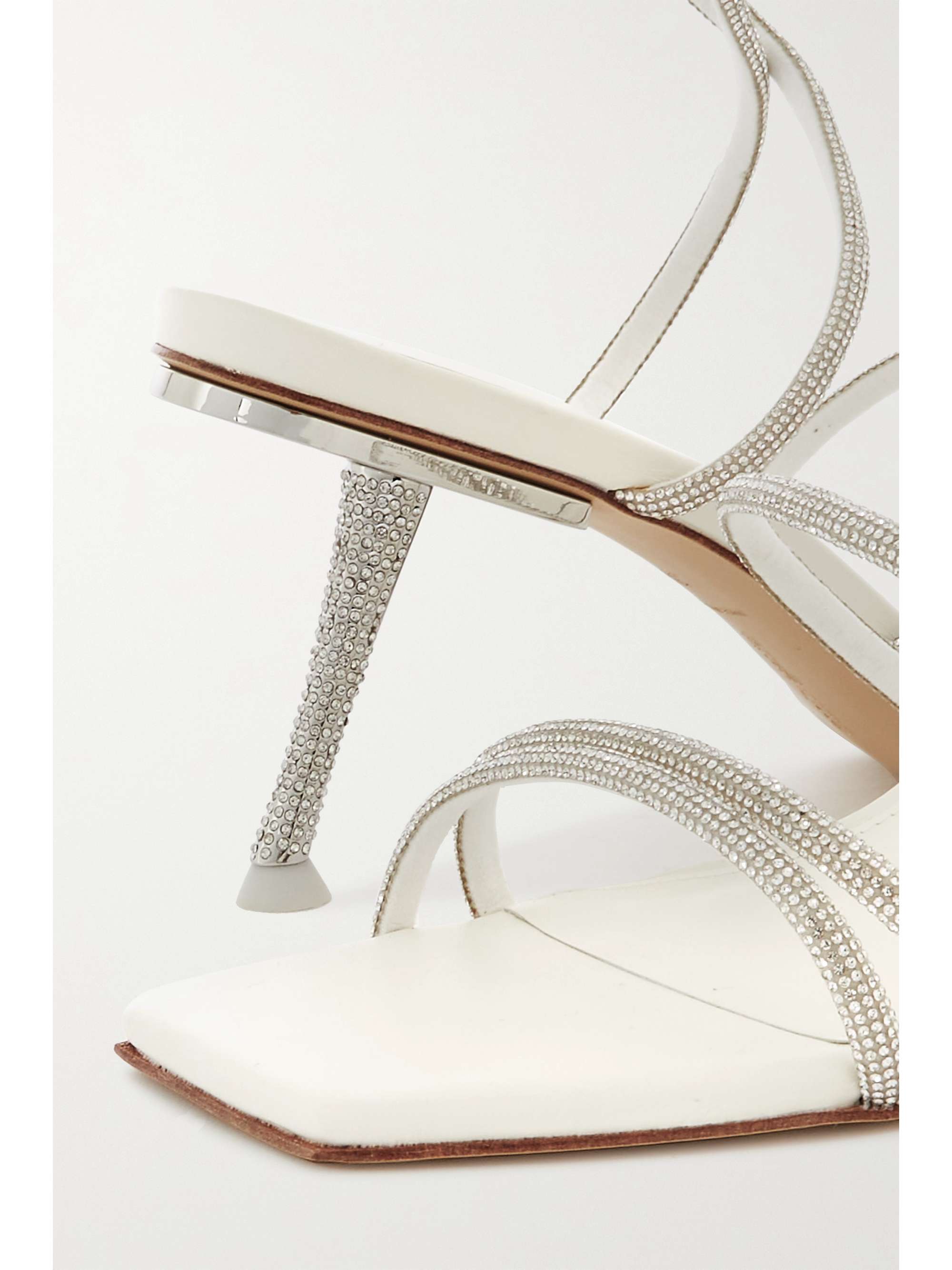 CULT GAIA Isa crystal-embellished faux leather sandals | NET-A-PORTER