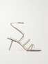 CULT GAIA Isa crystal-embellished faux leather sandals | NET-A-PORTER