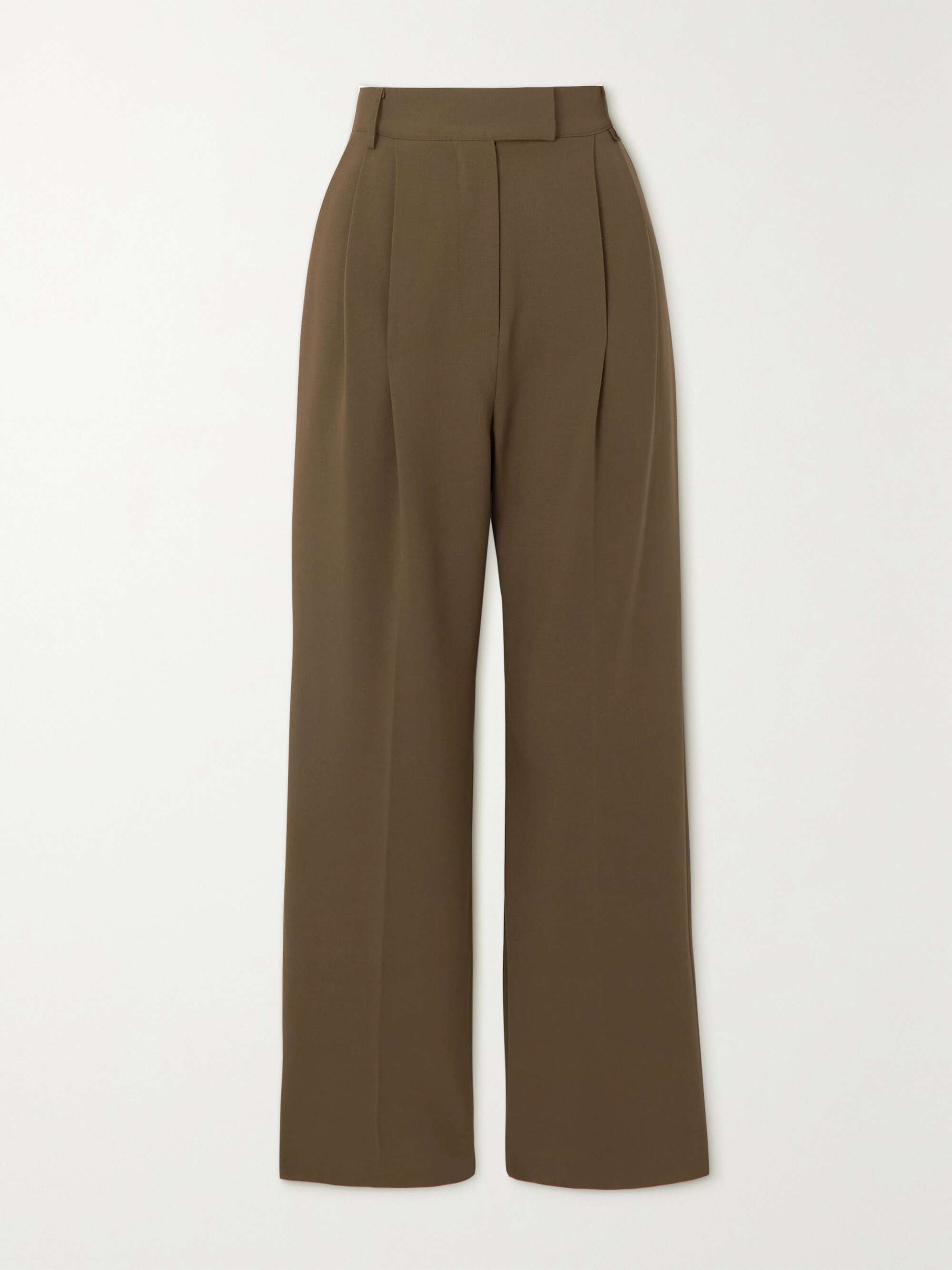 THE FRANKIE SHOP Bea pleated crepe straight-leg pants | NET-A-PORTER
