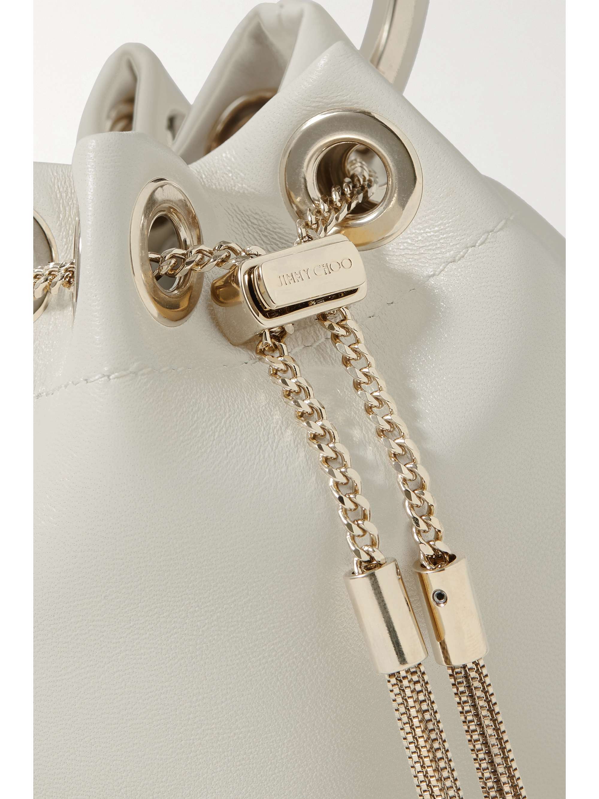 JIMMY CHOO Bon Bon leather bucket bag | NET-A-PORTER