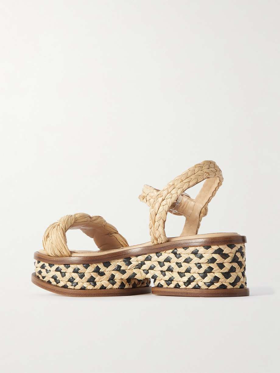 GABRIELA HEARST Michael braided raffia sandals | NET-A-PORTER