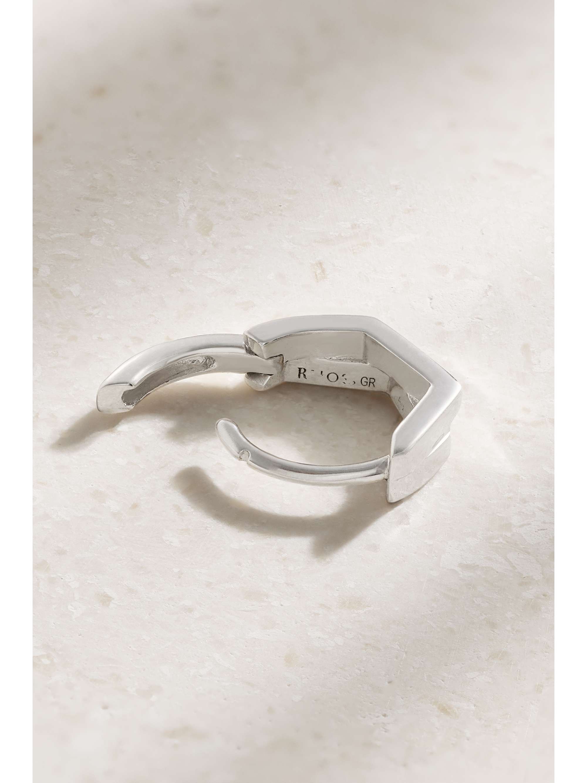 REPOSSI Antifer 18-karat white gold single hoop earring | NET-A-PORTER