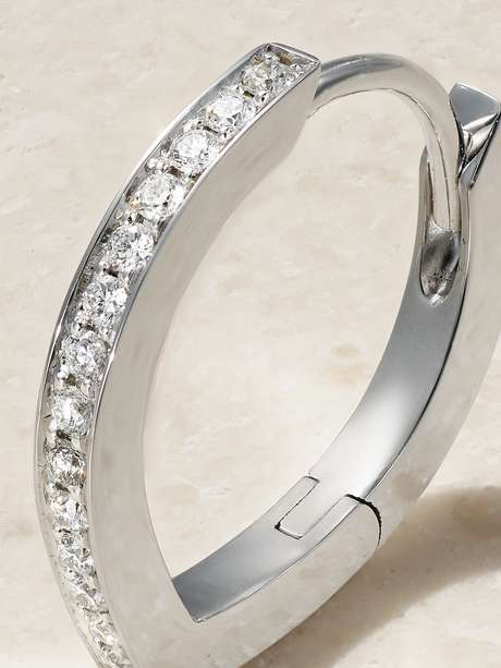 REPOSSI Antifer 18-karat white gold diamond single earring | NET-A-PORTER