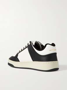 SAINT LAURENT SL61 logo-print leather sneakers | NET-A-PORTER