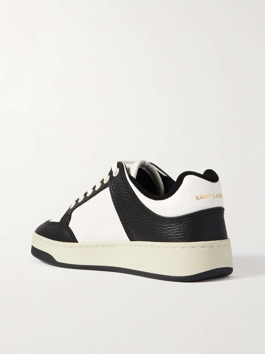 SAINT LAURENT SL61 logo-print leather sneakers | NET-A-PORTER