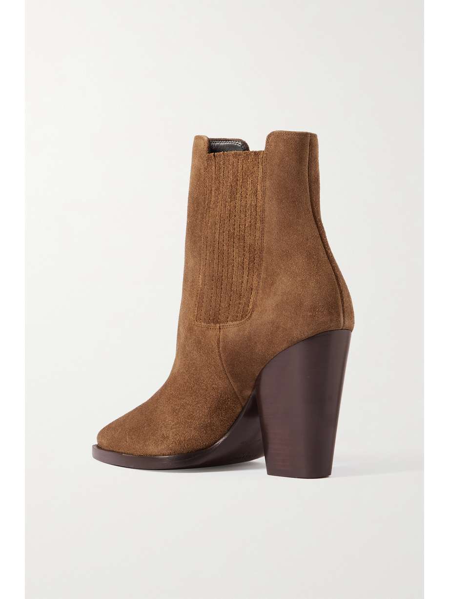 SAINT LAURENT Theo suede ankle boots | NET-A-PORTER