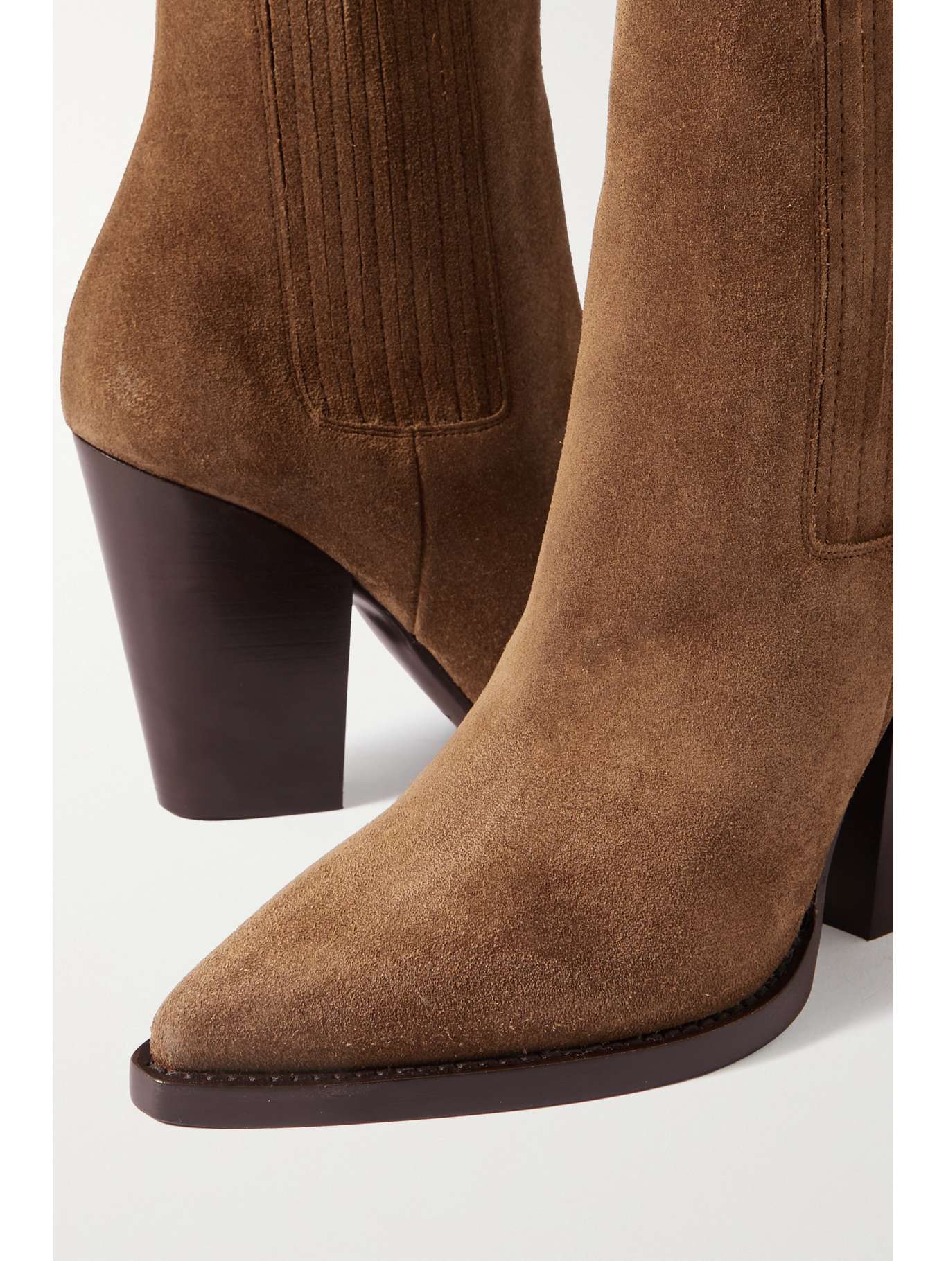 SAINT LAURENT Theo suede ankle boots | NET-A-PORTER