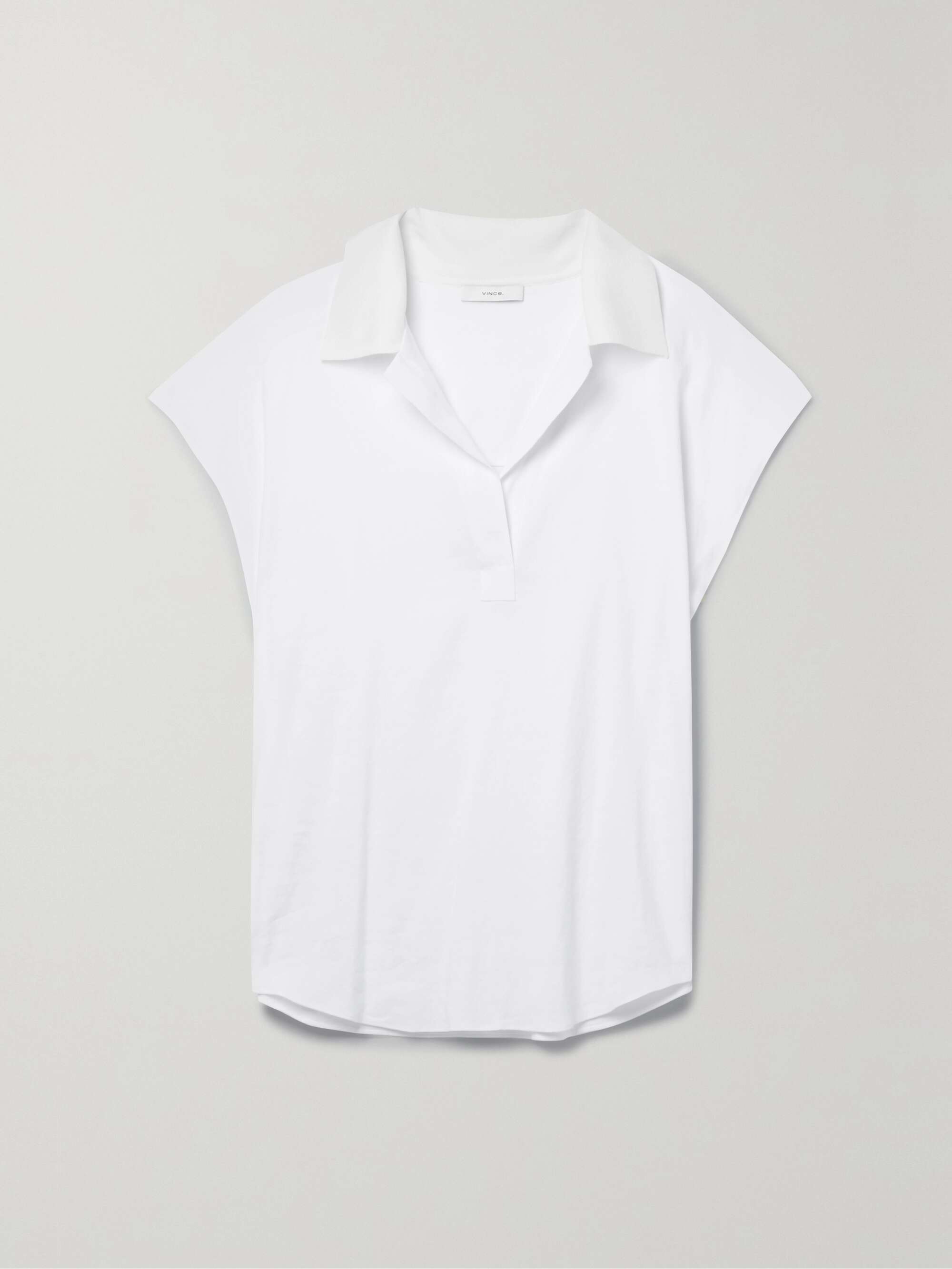 VINCE Linen-blend blouse | NET-A-PORTER