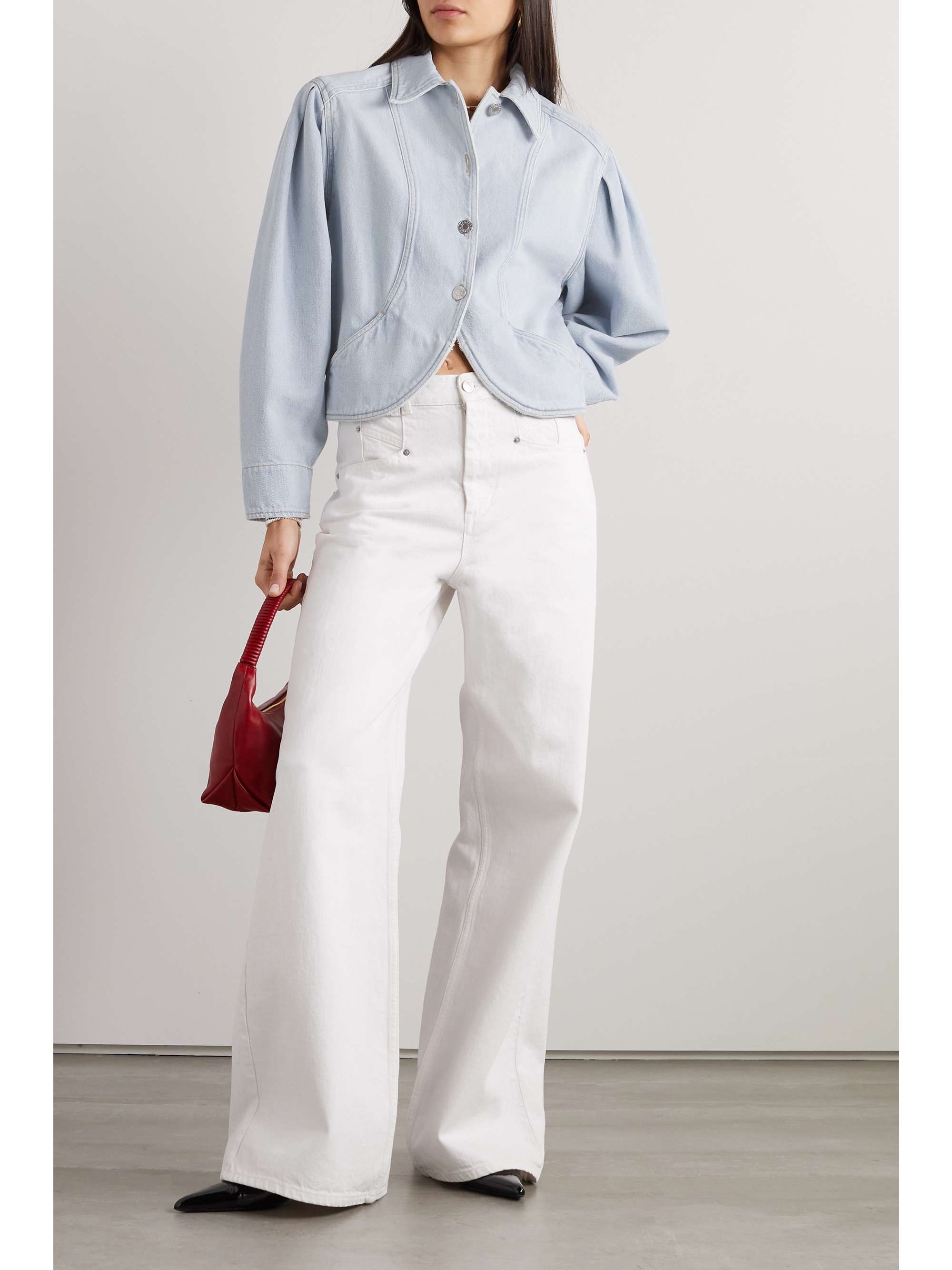 ISABEL MARANT Valette cropped denim jacket | NET-A-PORTER