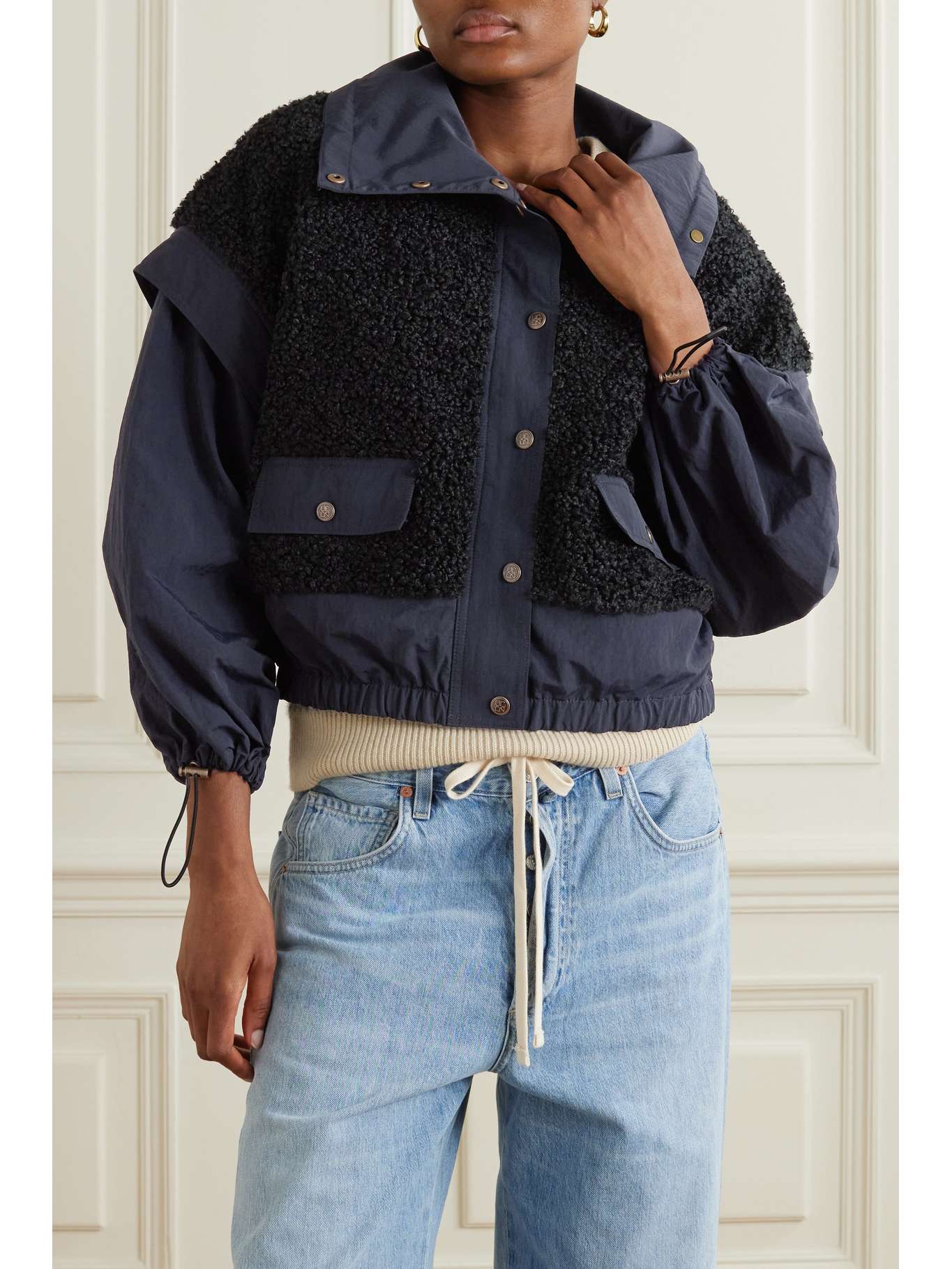 ULLA JOHNSON Aidan shell and fleece jacket | NET-A-PORTER