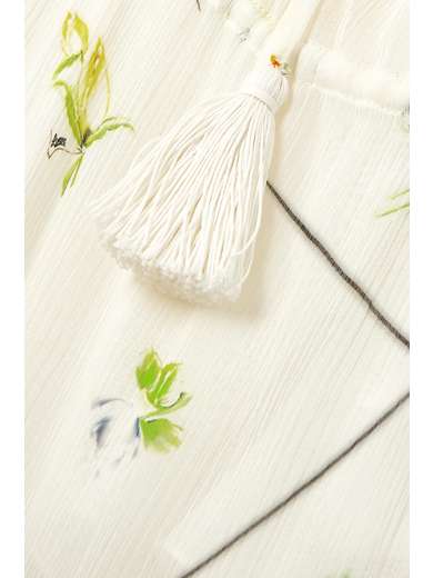 LOEWE Floral-print crepon maxi dress | NET-A-PORTER